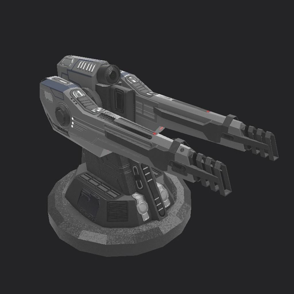 3D asset Sci-Fi Turret | CGTrader