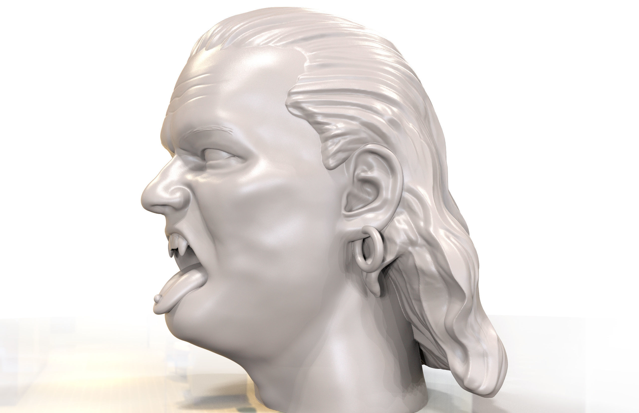 Vampire dude 3D printable portrait sculpt 3D model 3D printable | CGTrader