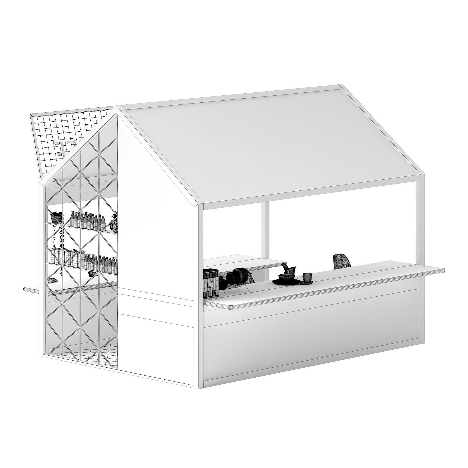 Coffee Kiosk 3D Model 3D model | CGTrader