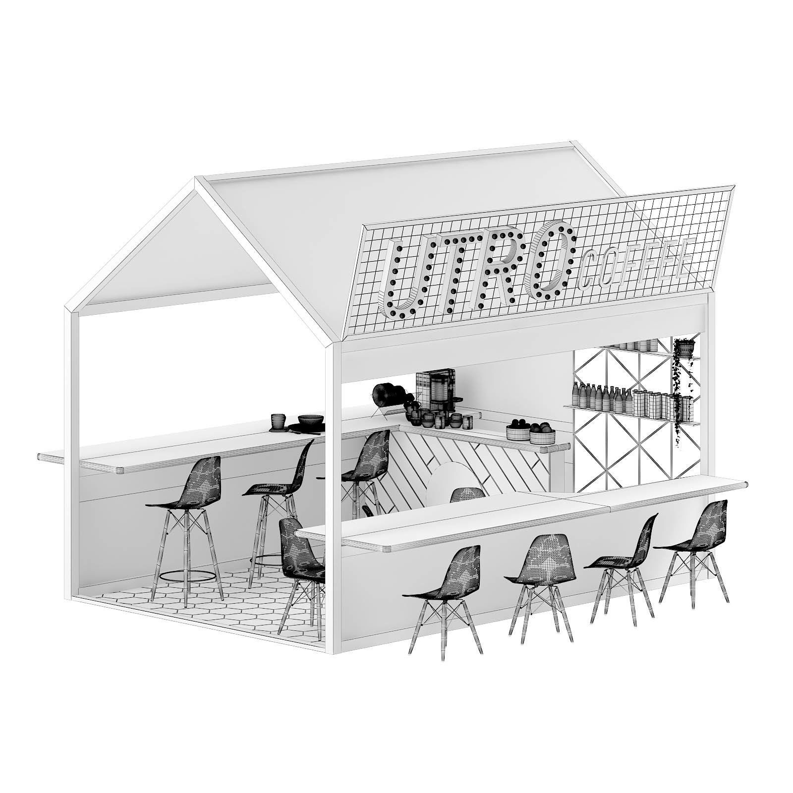Coffee Kiosk 3D Model 3D model | CGTrader