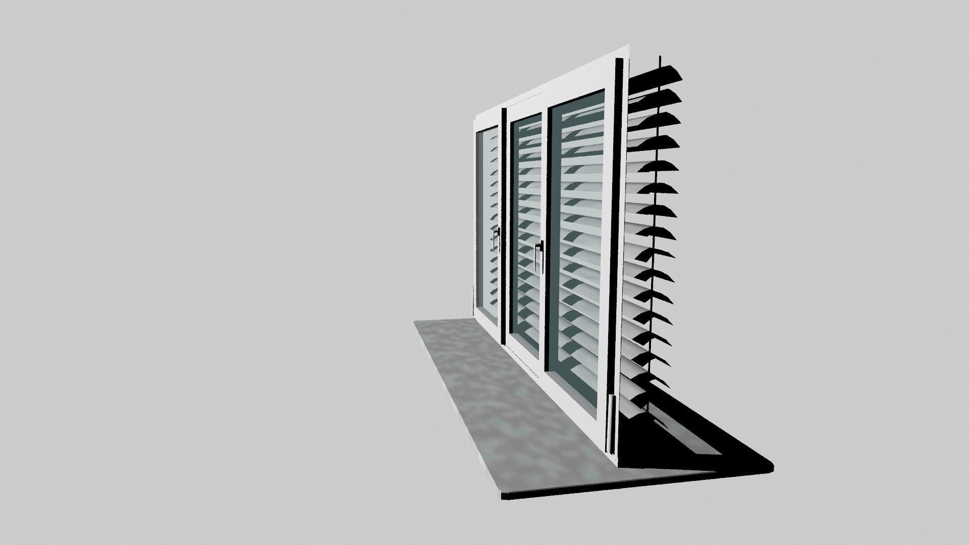 Window and blinds free 3D model | CGTrader