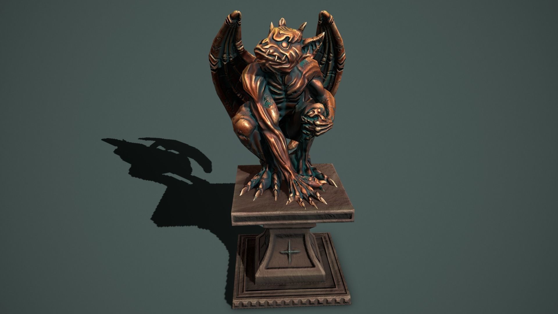 3D model Statue gargoyle VR / AR / low-poly | CGTrader
