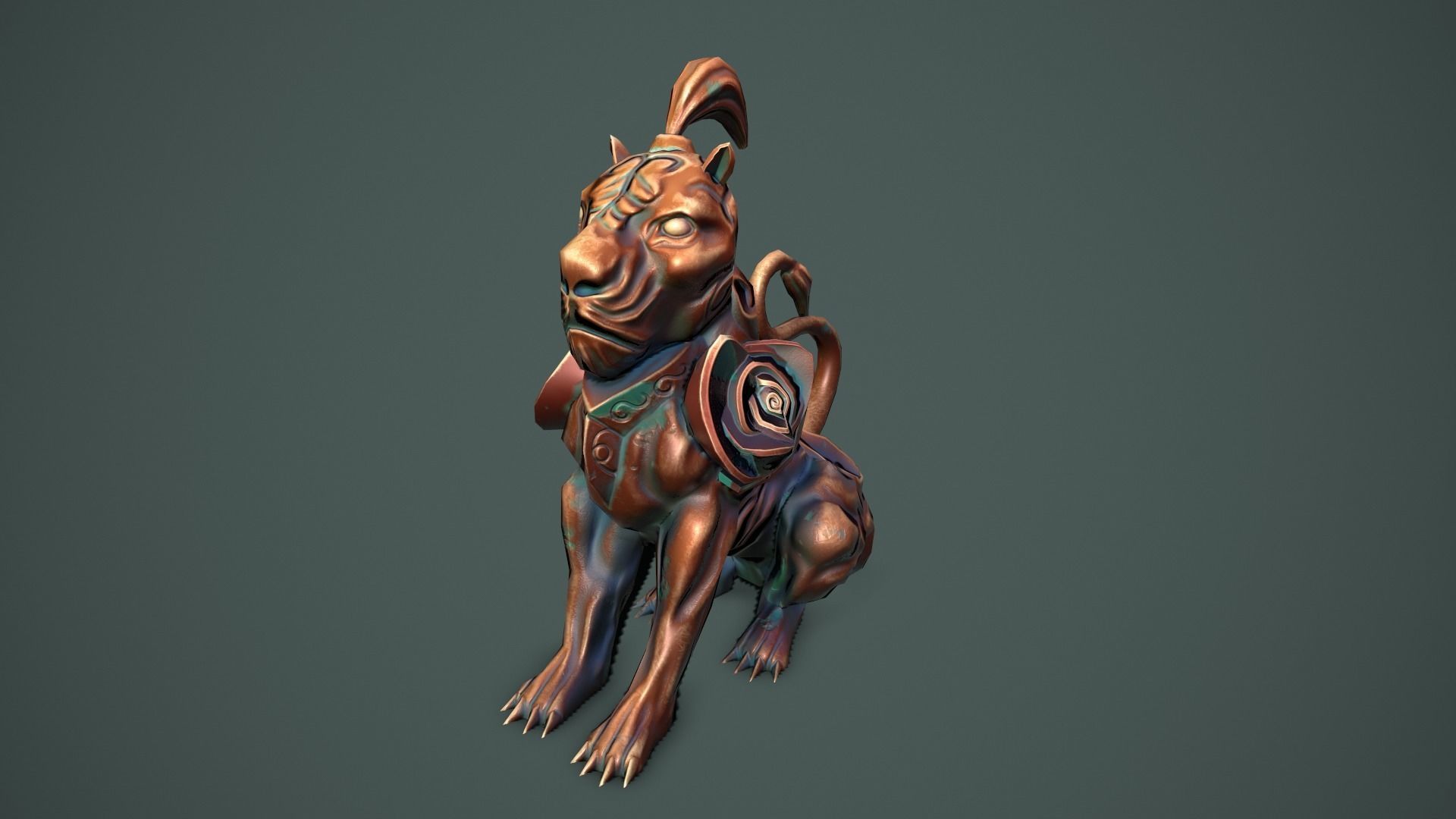 3D model Statue lion VR / AR / low-poly | CGTrader