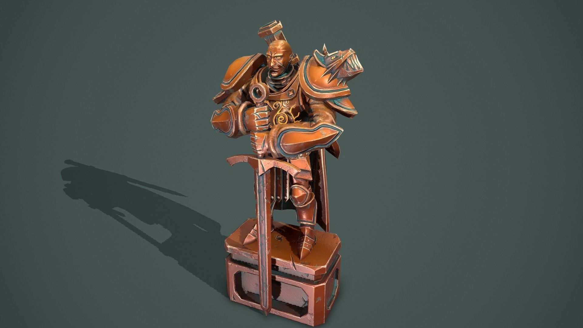 3D model Statue knight VR / AR / low-poly | CGTrader