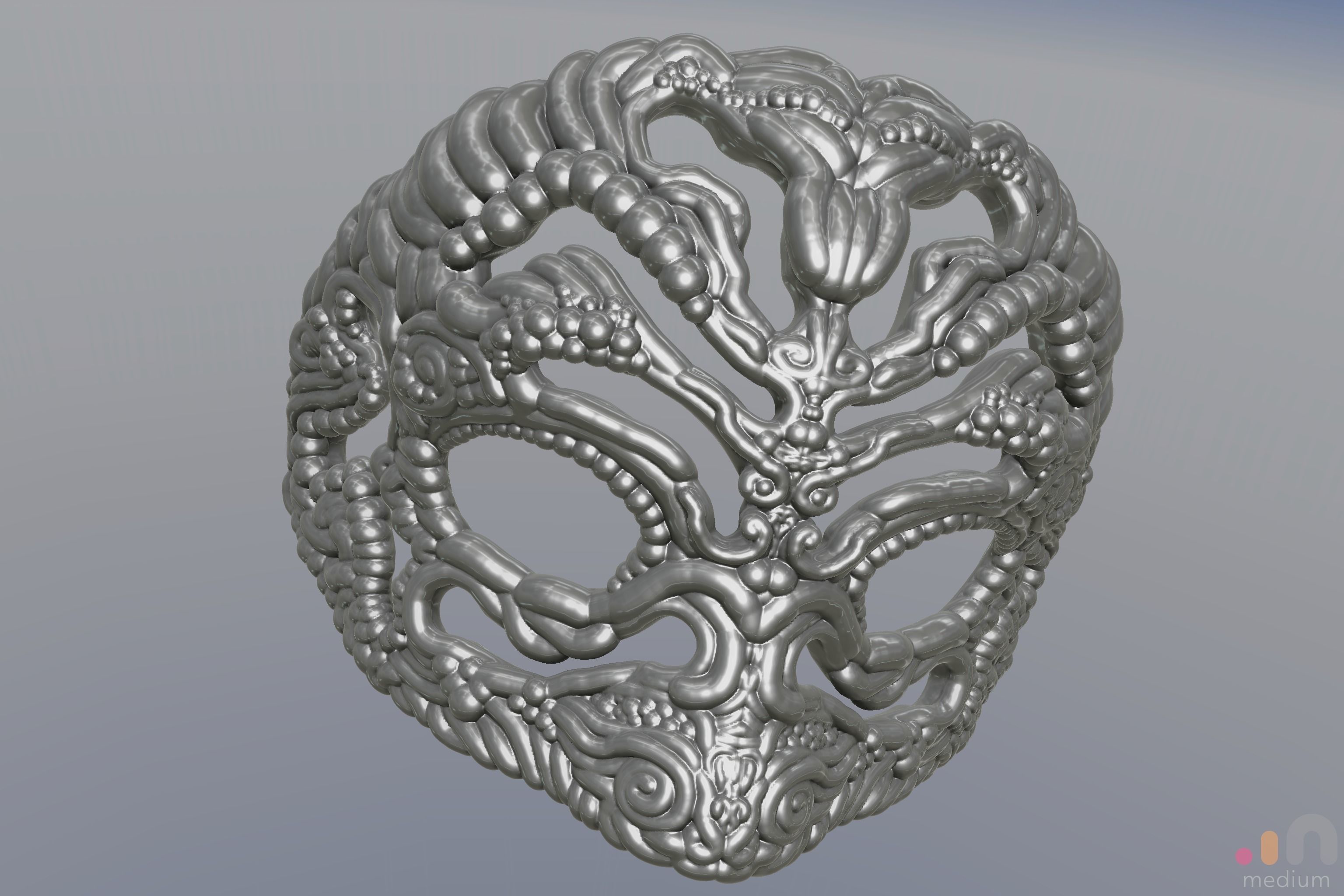 Intricate See Through Venetian Mask 3D model 3D printable | CGTrader