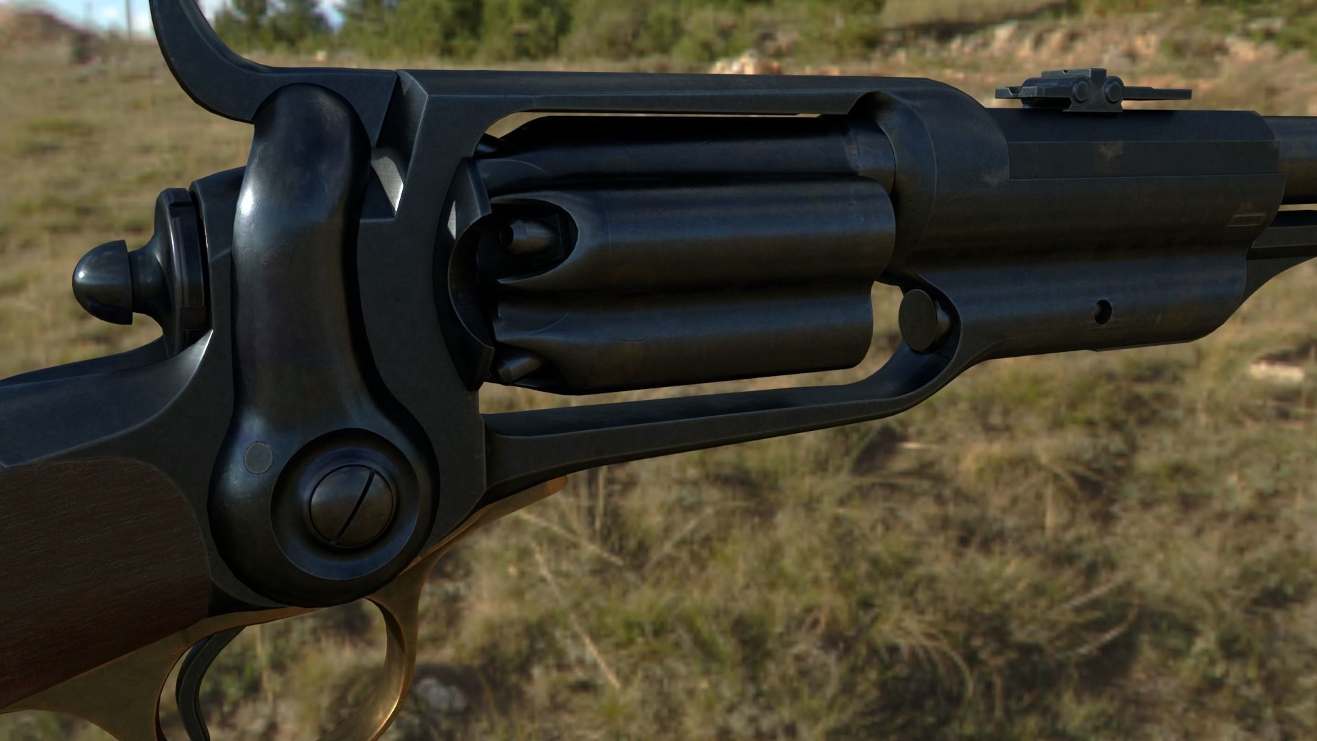 3D model Spectacular Colt Revolving Carbine 1855 VR / AR / low-poly ...