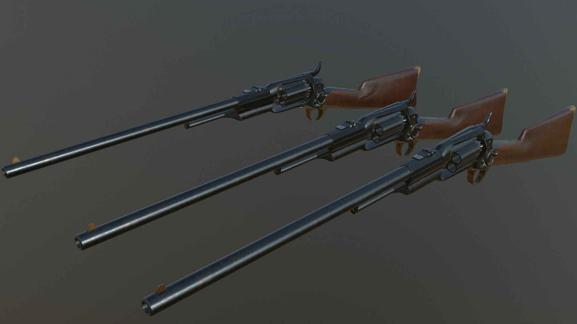 3D model Spectacular Colt Revolving Carbine 1855 VR / AR / low-poly ...