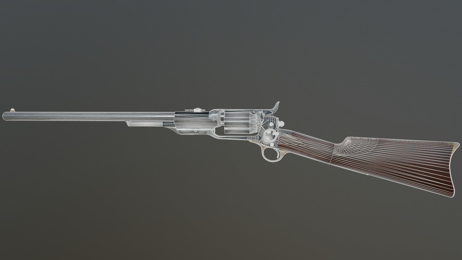 3D model Spectacular Colt Revolving Carbine 1855 VR / AR / low-poly ...