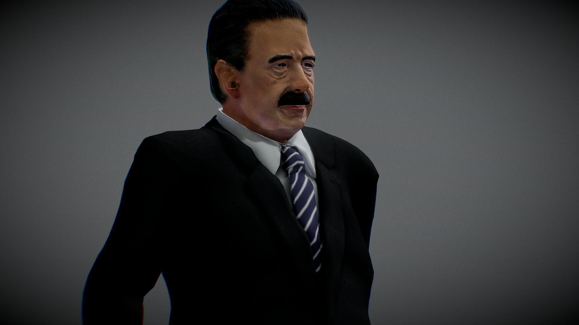 3D model Raul Ricardo Alfonsin president of Argentina VR / AR / low ...
