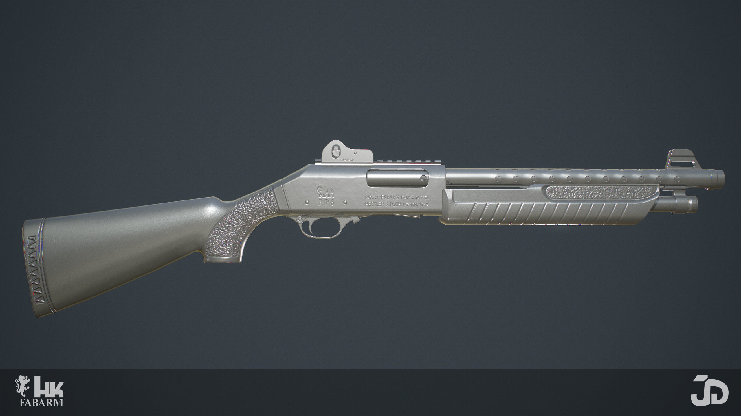 3D model Heckler and Koch FABARM FP6 VR / AR / low-poly | CGTrader