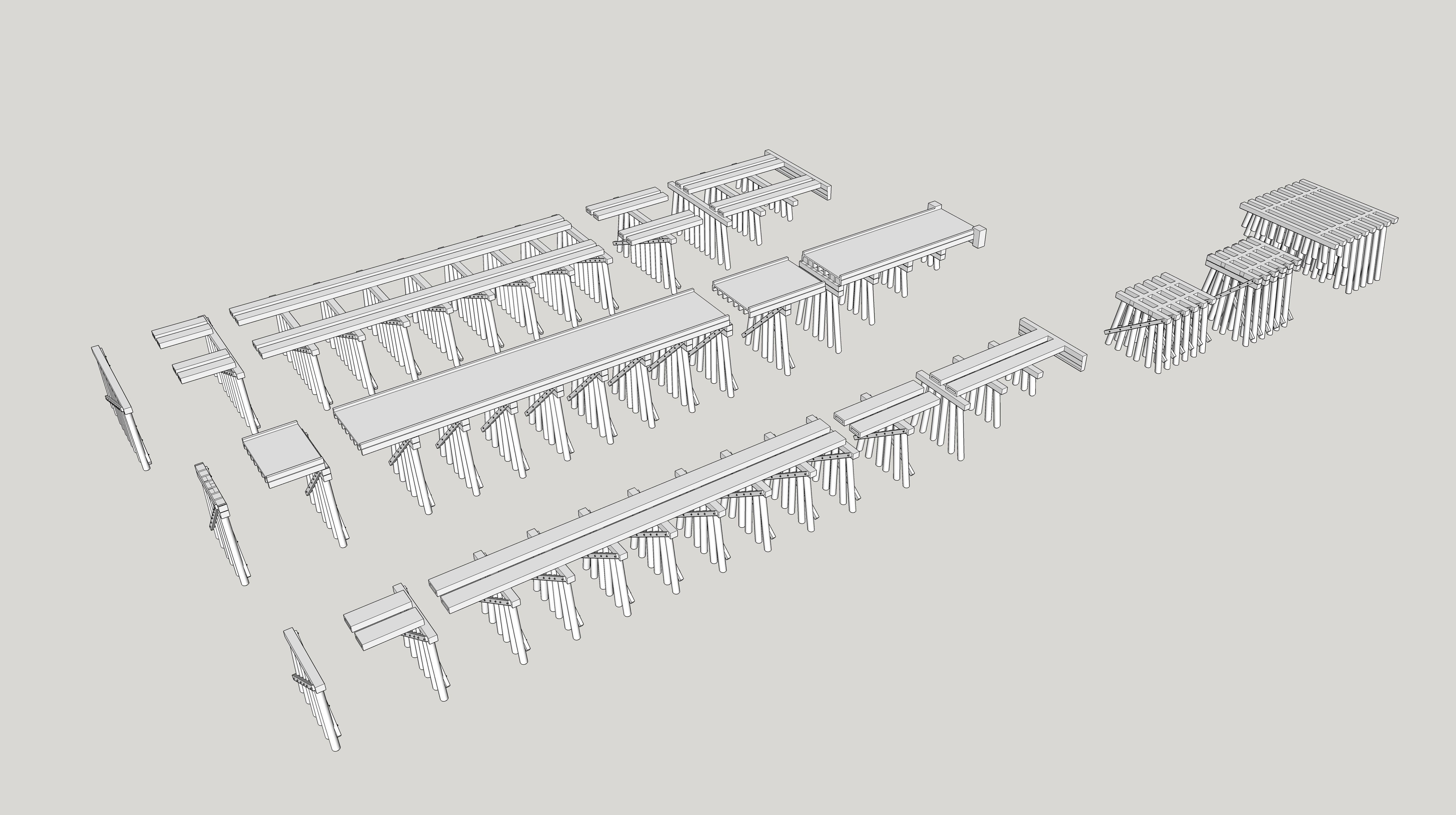Wood Trestle Railroad Bridge Modular N Scale 3D Print 3D model 3D ...