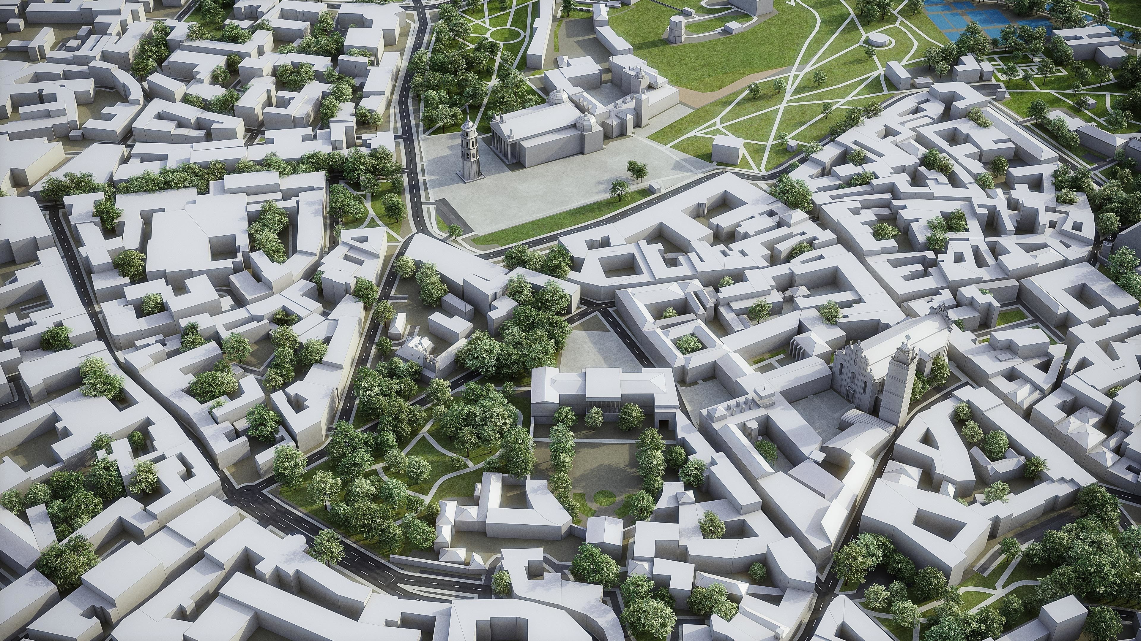 3D model Vilnius - 3D City Model VR / AR / low-poly | CGTrader