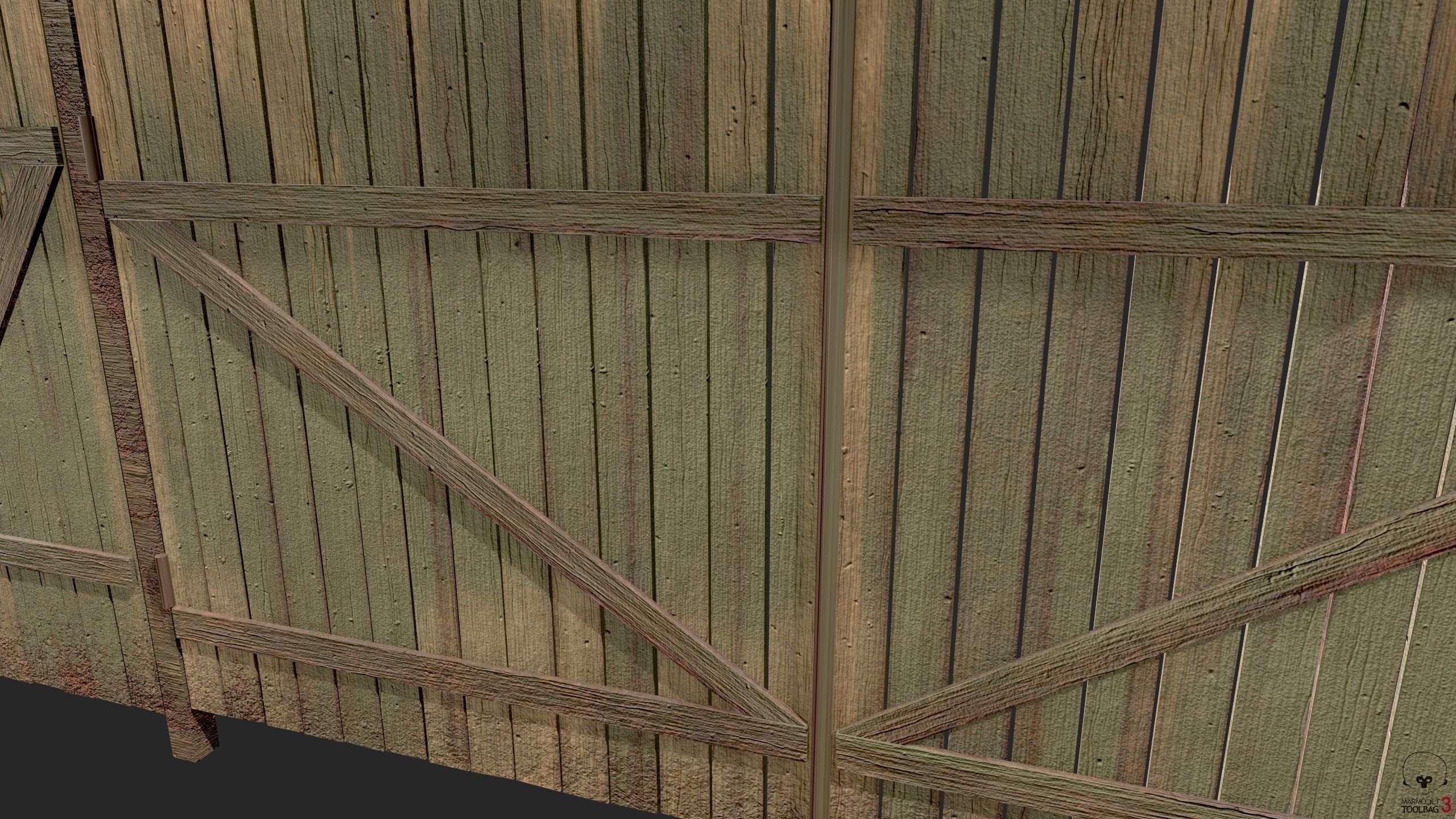 3D model Wooden gate VR / AR / low-poly | CGTrader