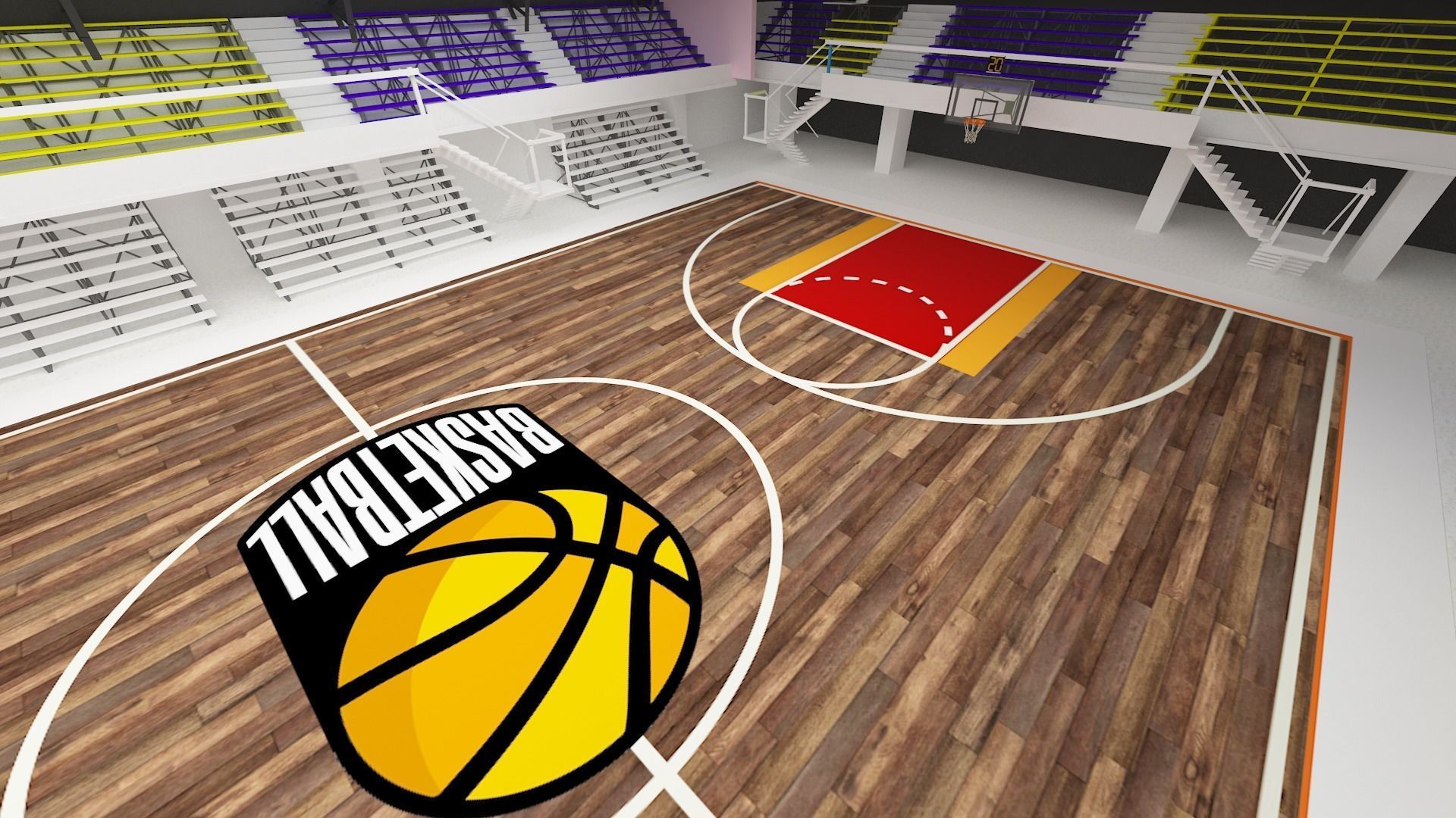 Basketball Gym Covered 3D model | CGTrader