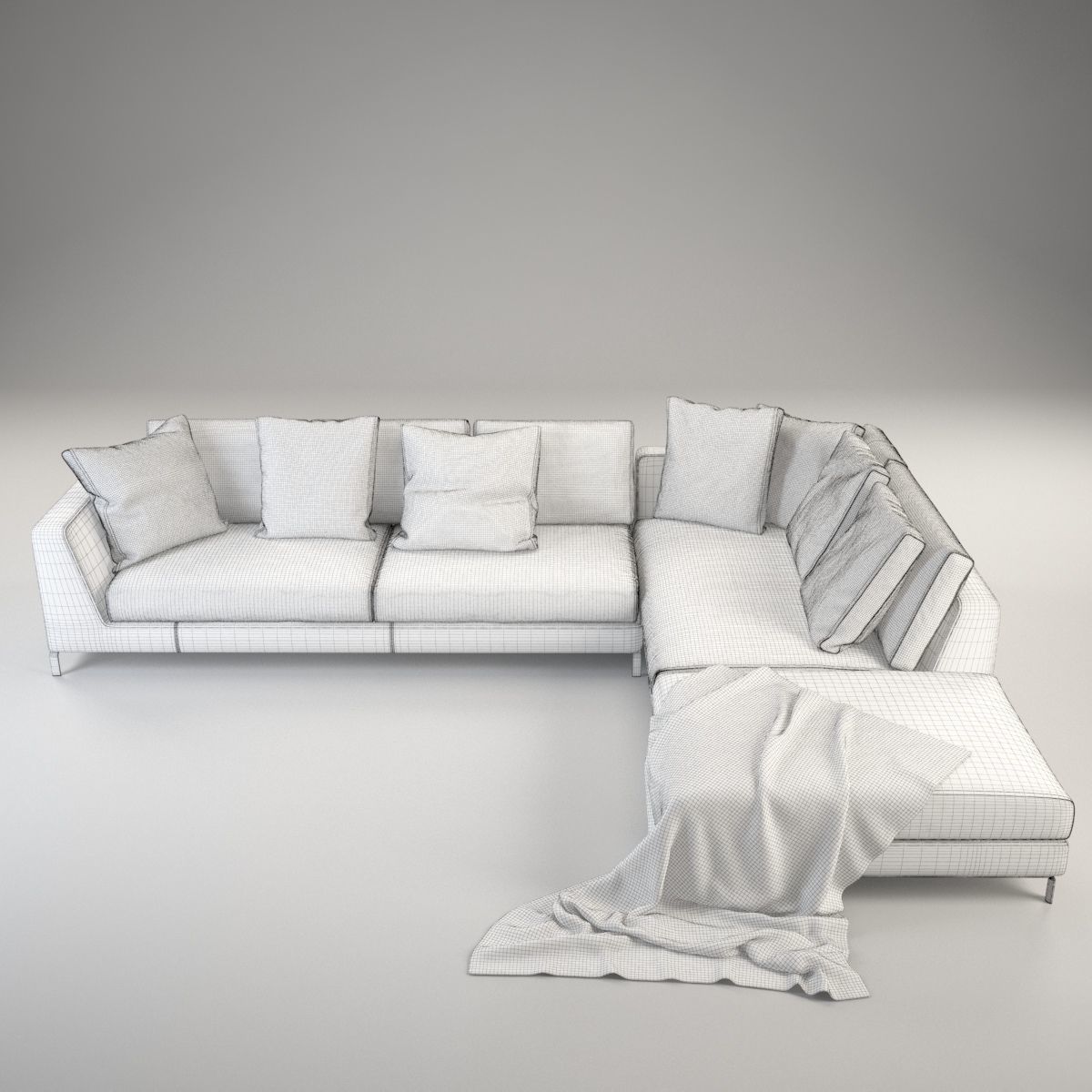 Ray sofa corner 3D model | CGTrader
