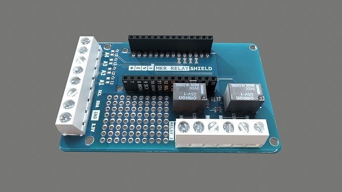 3D model Arduino Mkr Relay Shield Circuit Board VR / AR / low-poly | CGTrader