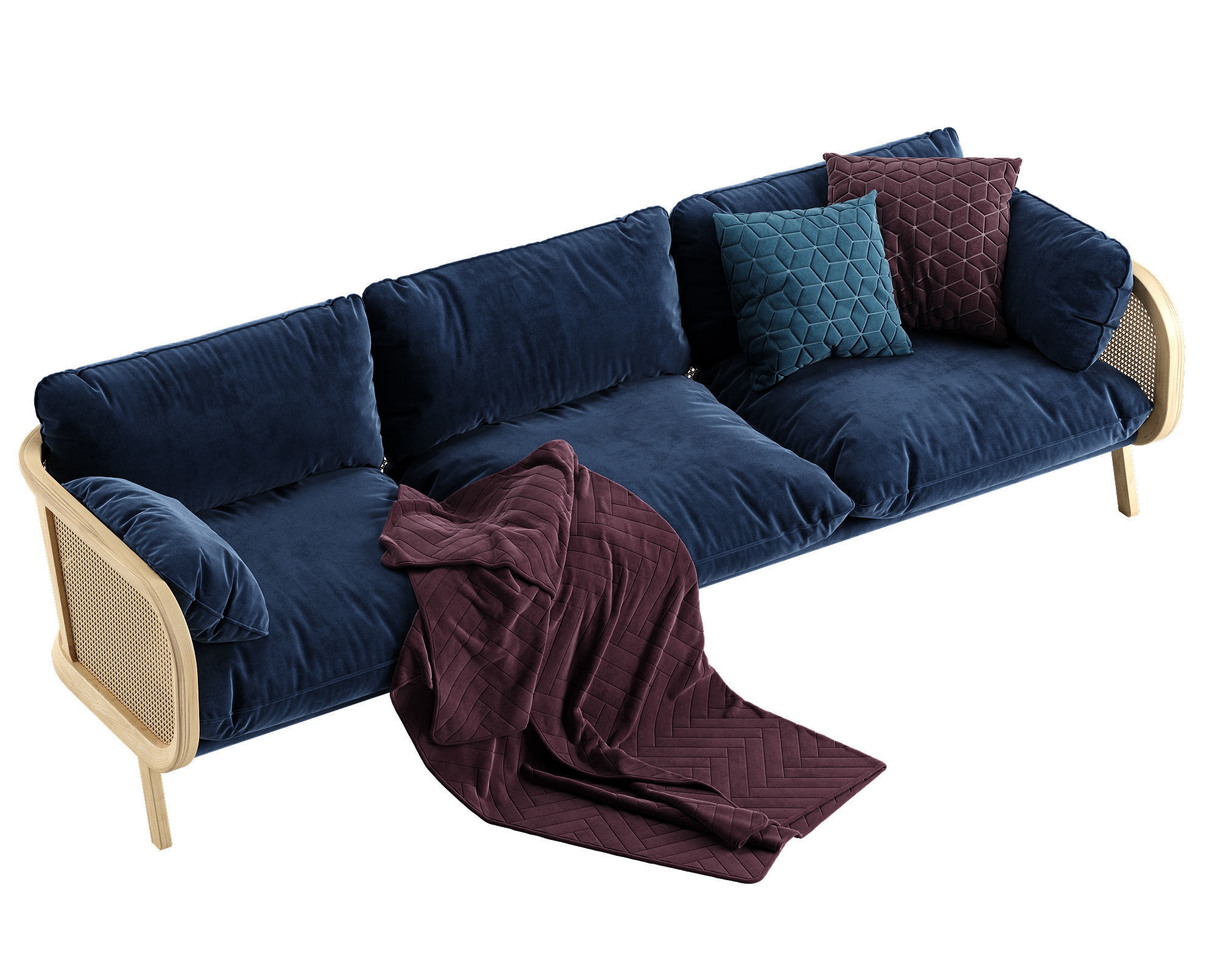 Buzzi Cane sofa 3D model | CGTrader