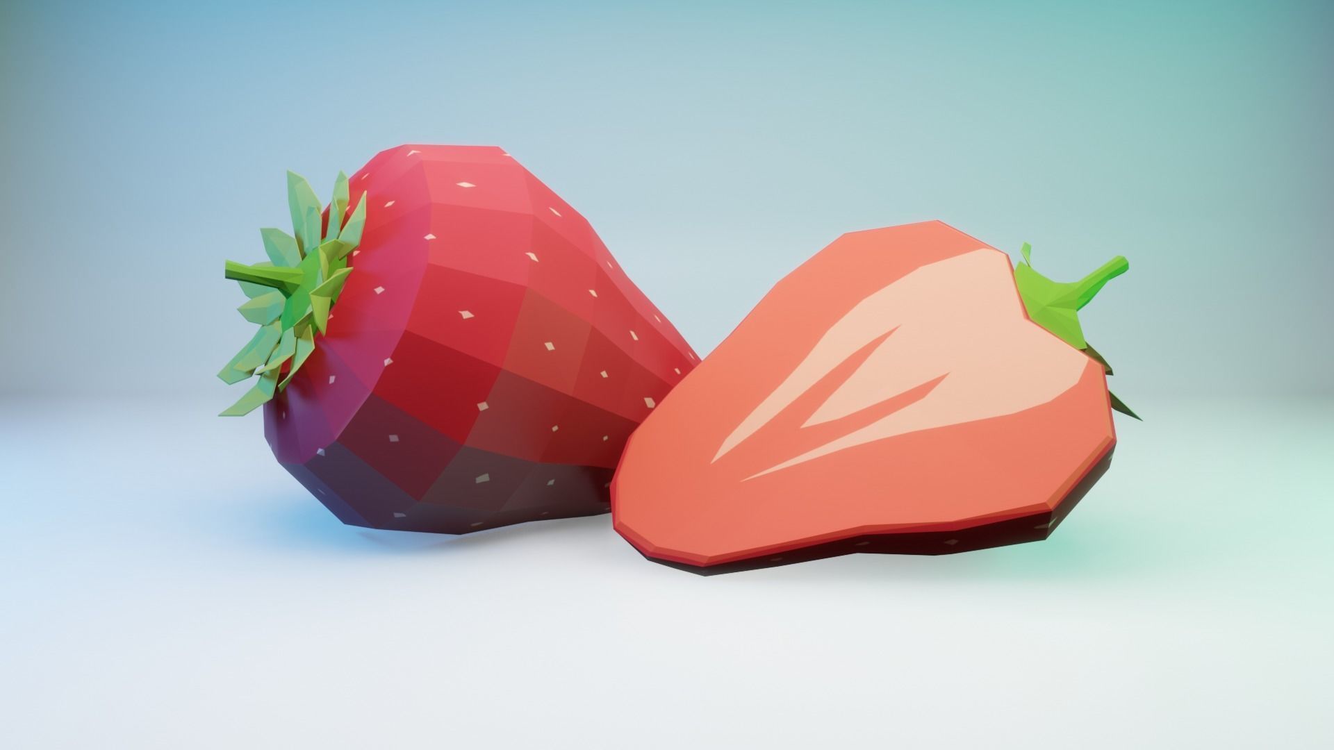 3D model Strawberry VR / AR / low-poly | CGTrader