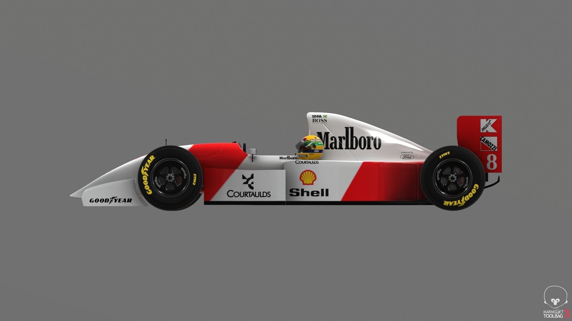 F1 McLaren 1993 MP4-8 Senna 3D model | CGTrader