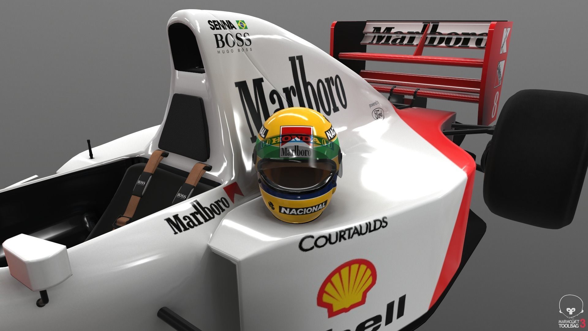 F1 McLaren 1993 MP4-8 Senna 3D model | CGTrader