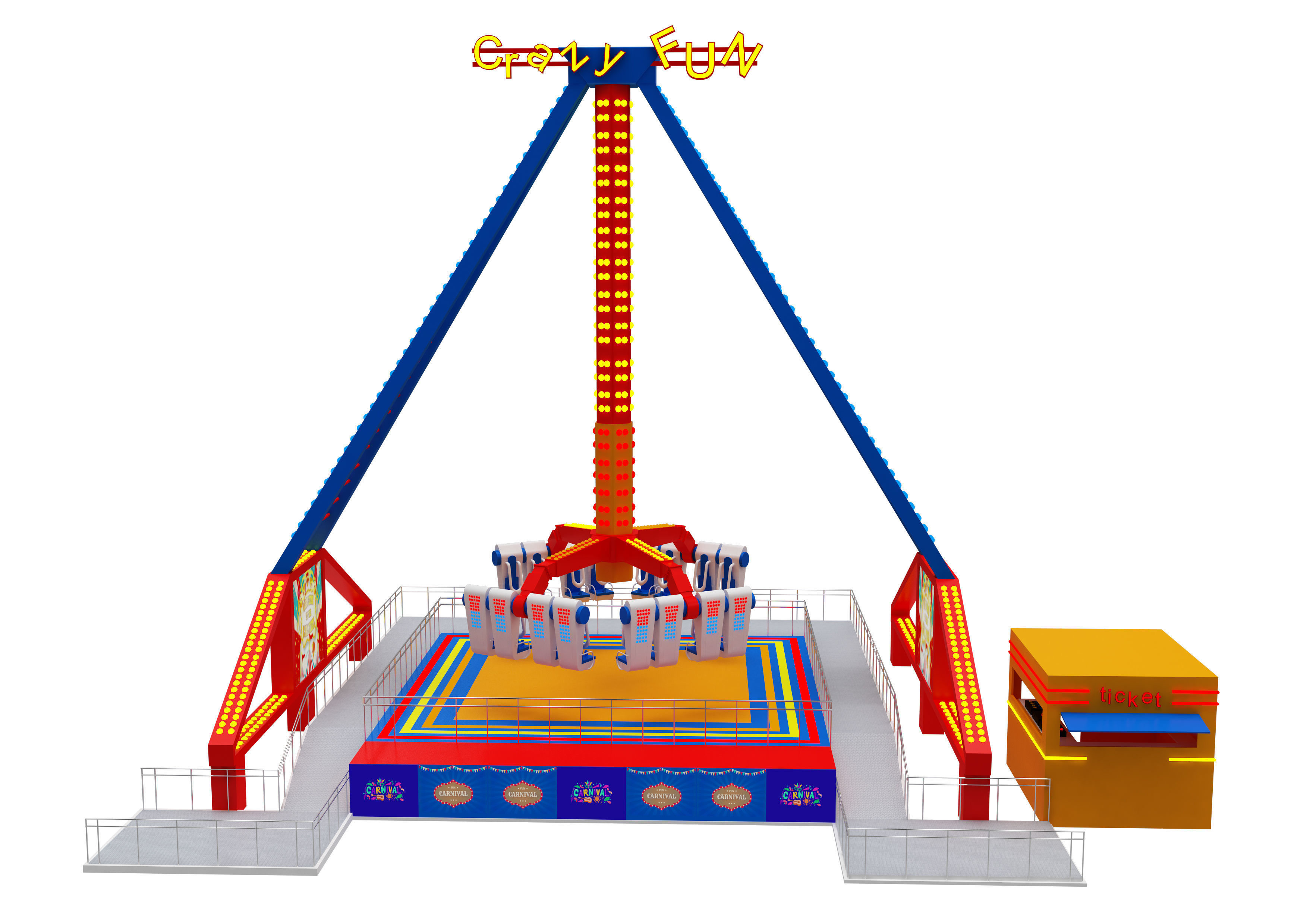 Funfair Crazy Vertical Rider 3D model | CGTrader