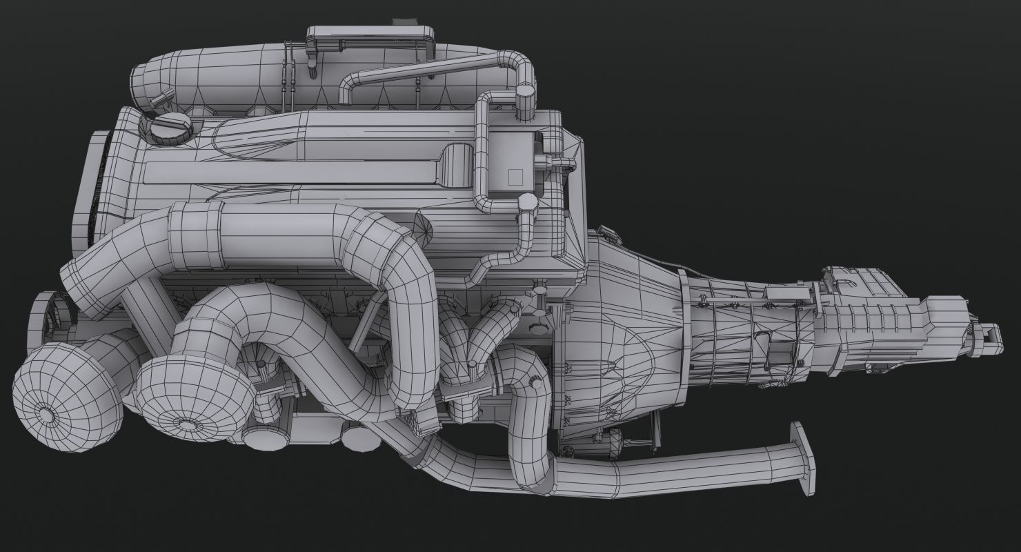 3D model Nissan RB26 DETT by HKS engine VR / AR / low-poly | CGTrader