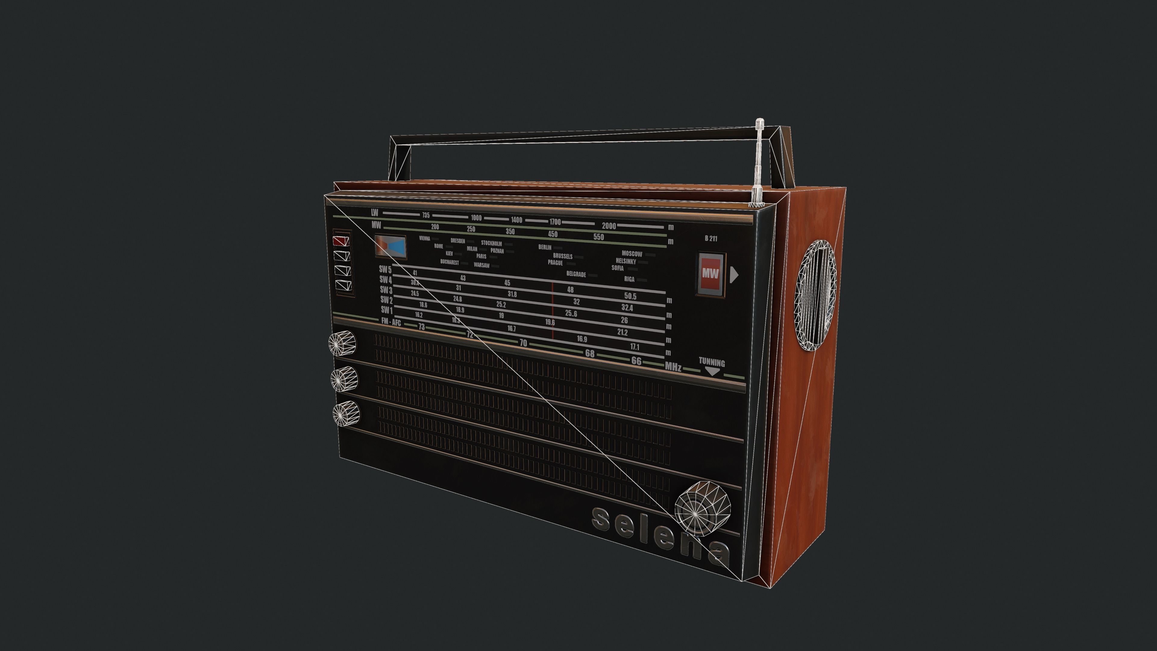 3D model Sovietic Radio VR / AR / low-poly | CGTrader