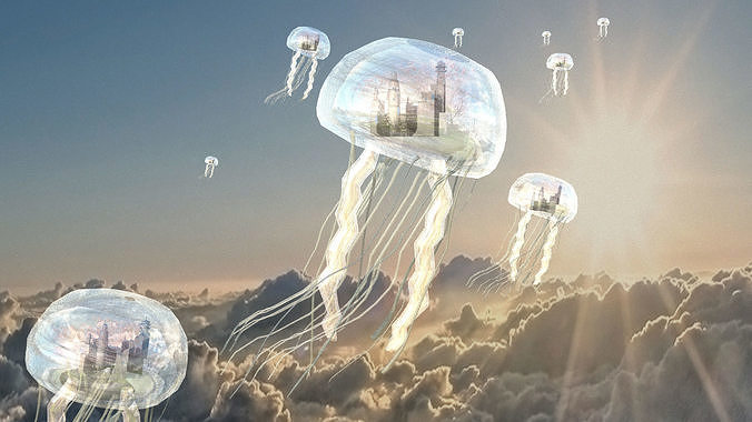 Jellyfish Building 3D model | CGTrader