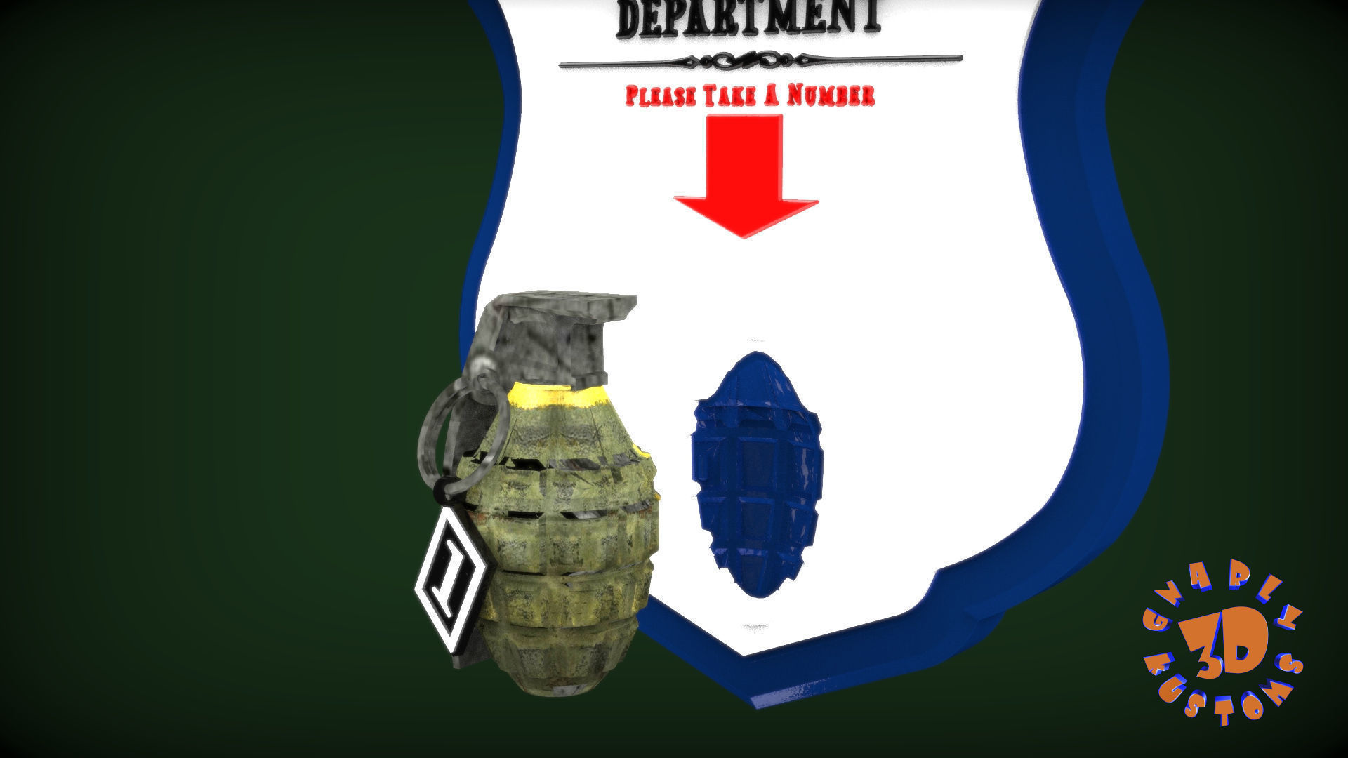 Complaint Department Please Take A Number - Humor Novelty Sign 3D model ...