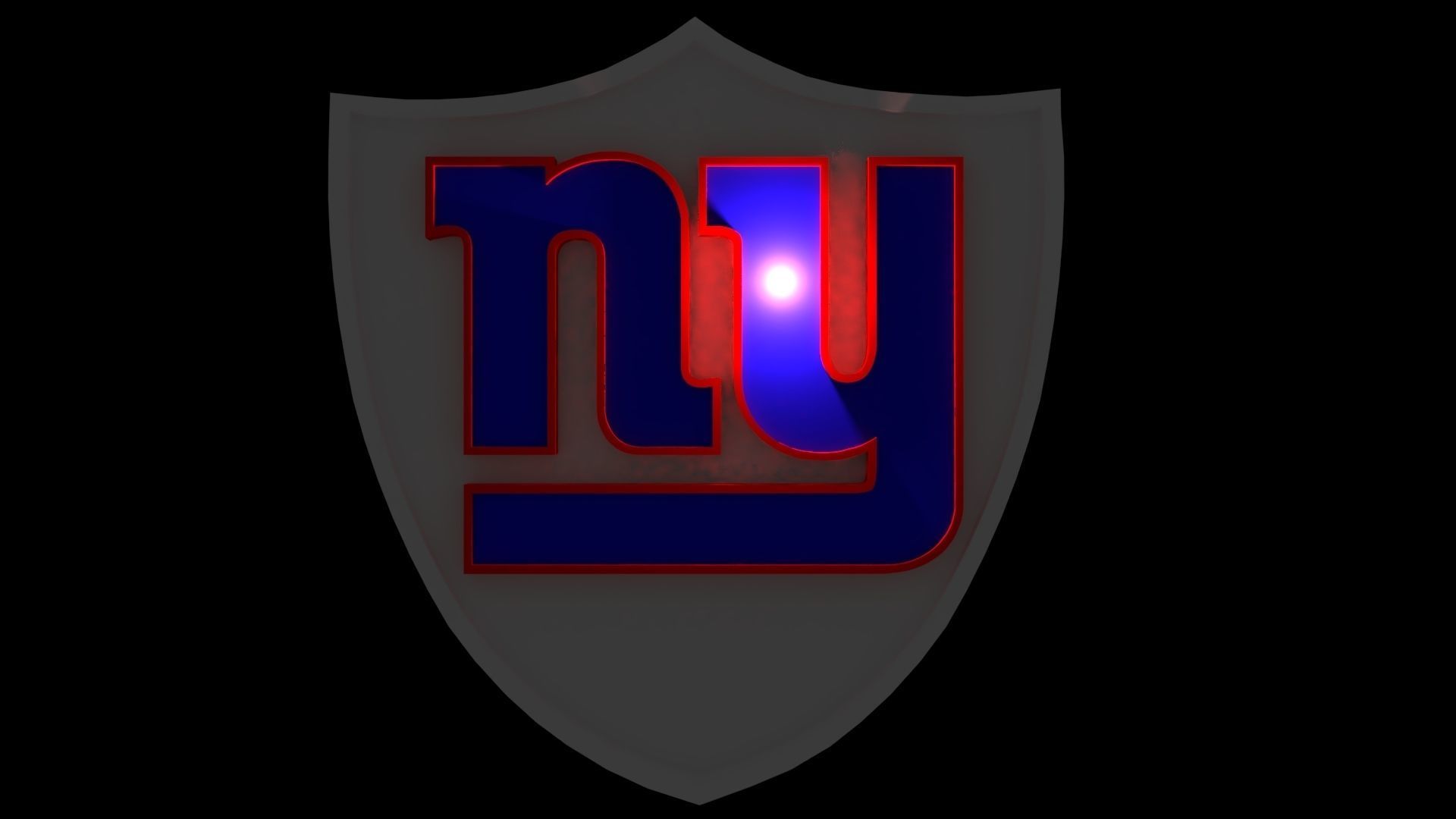 Replica of the New York Giants NFL logo on a shield 3D model | CGTrader