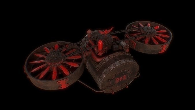 3D model Old Barrel Drone VR / AR / low-poly | CGTrader