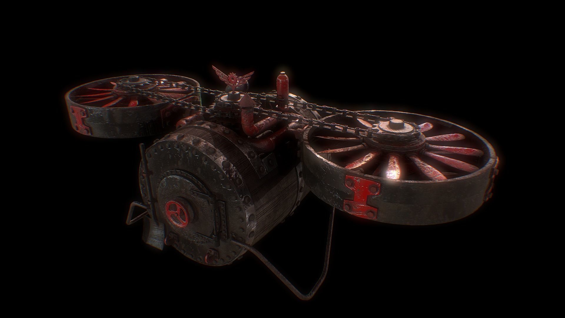 3D model Old Barrel Drone VR / AR / low-poly | CGTrader