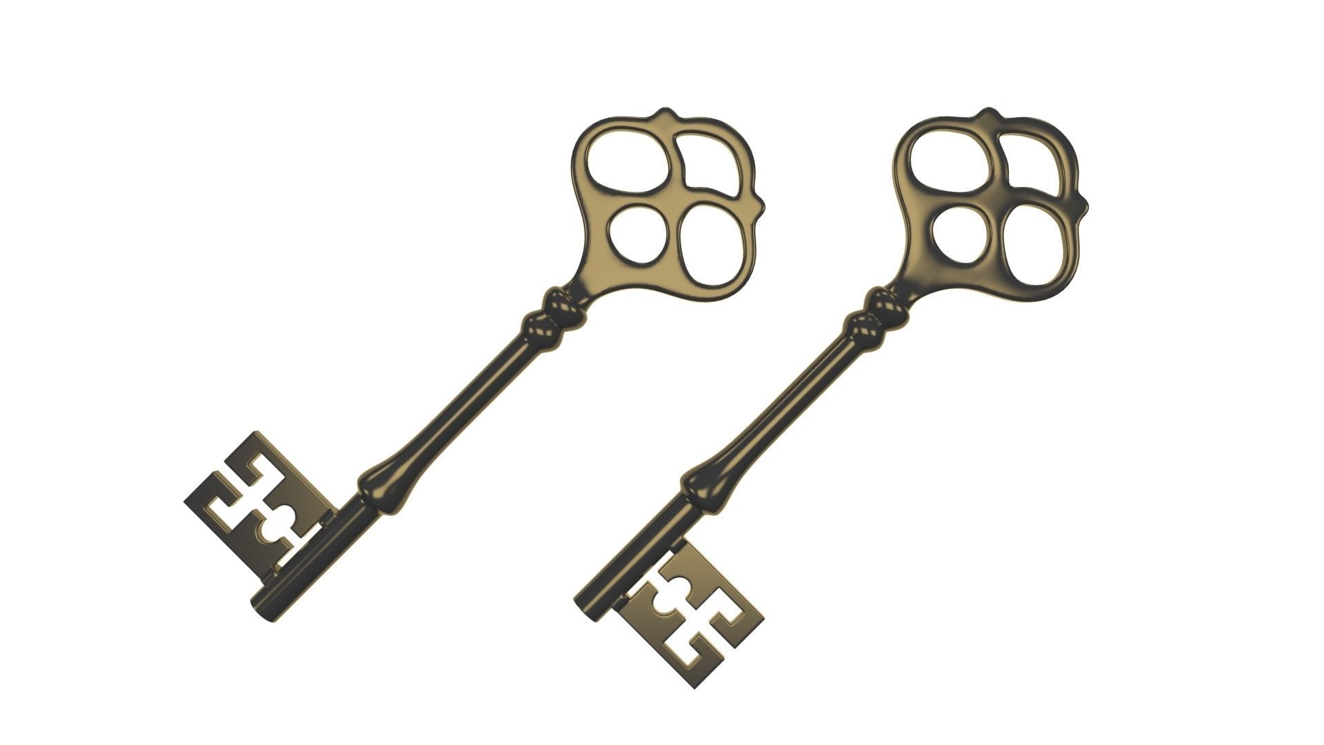 Old Steampunk Key Victorian style prop highpoly printable 3D model ...