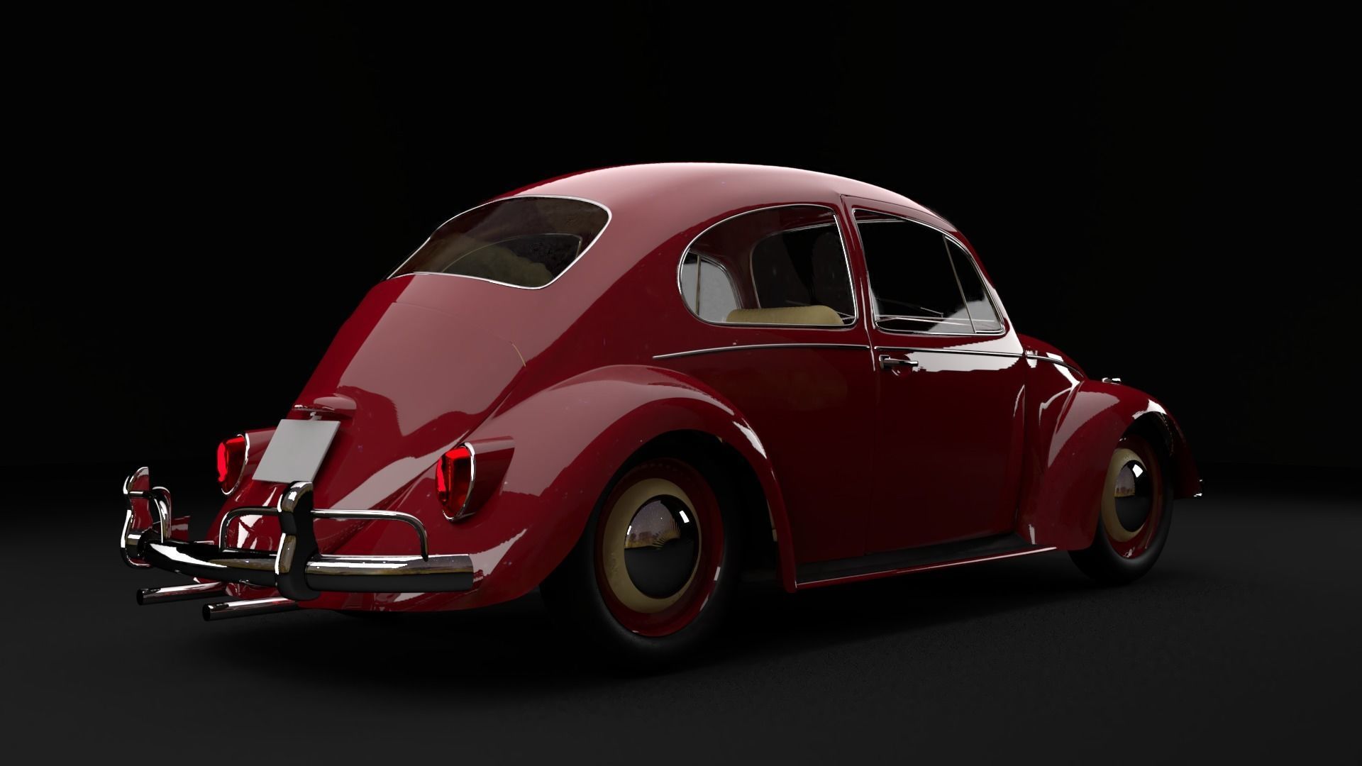 Lowered VW Kafer free 3D model | CGTrader