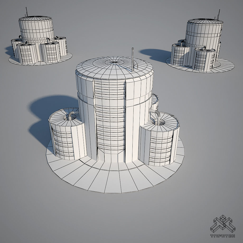 Low Poly Modern Building Set 01 3D Model Collection | CGTrader