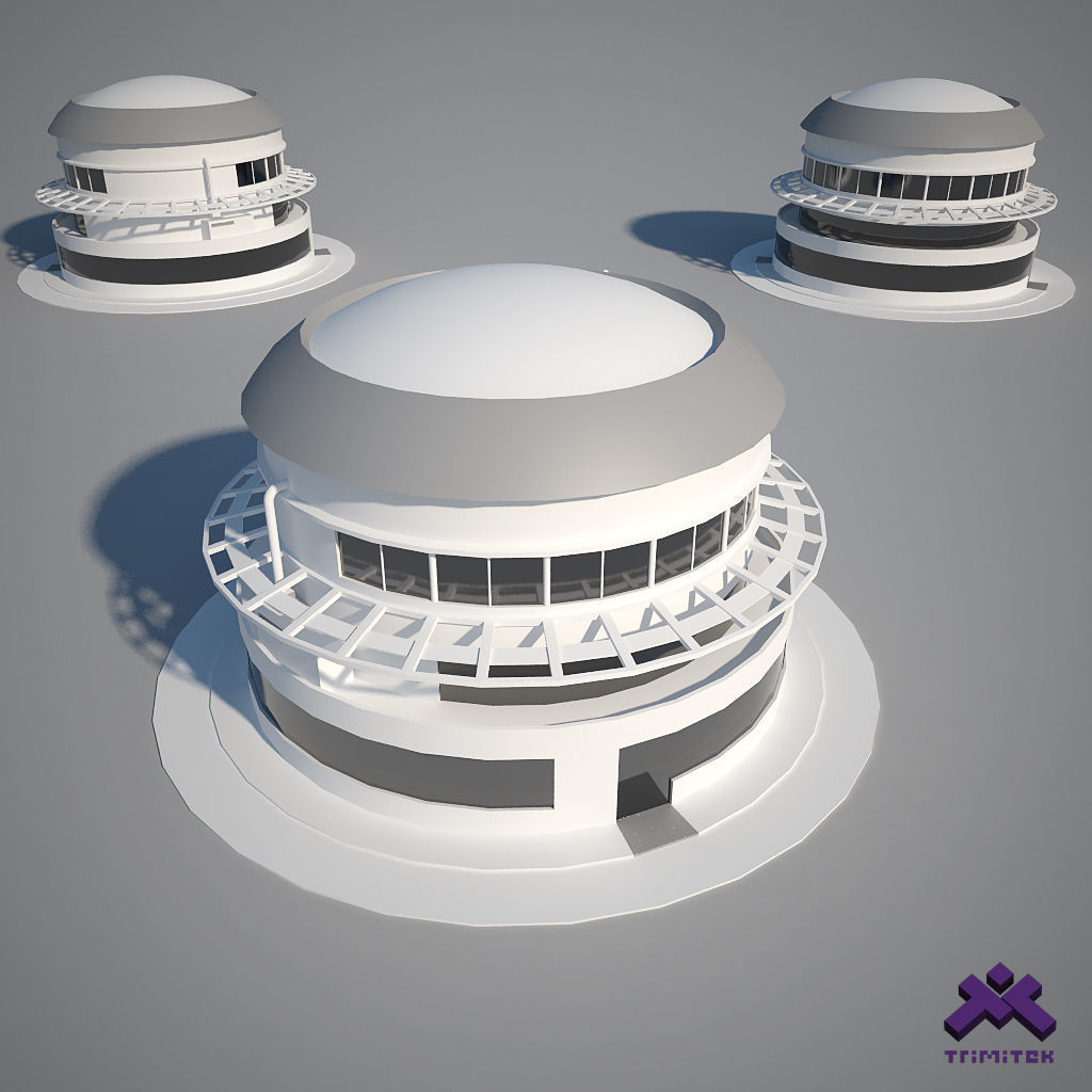3D Model Collection Low Poly Modern Building Set 01 VR / AR / low-poly ...