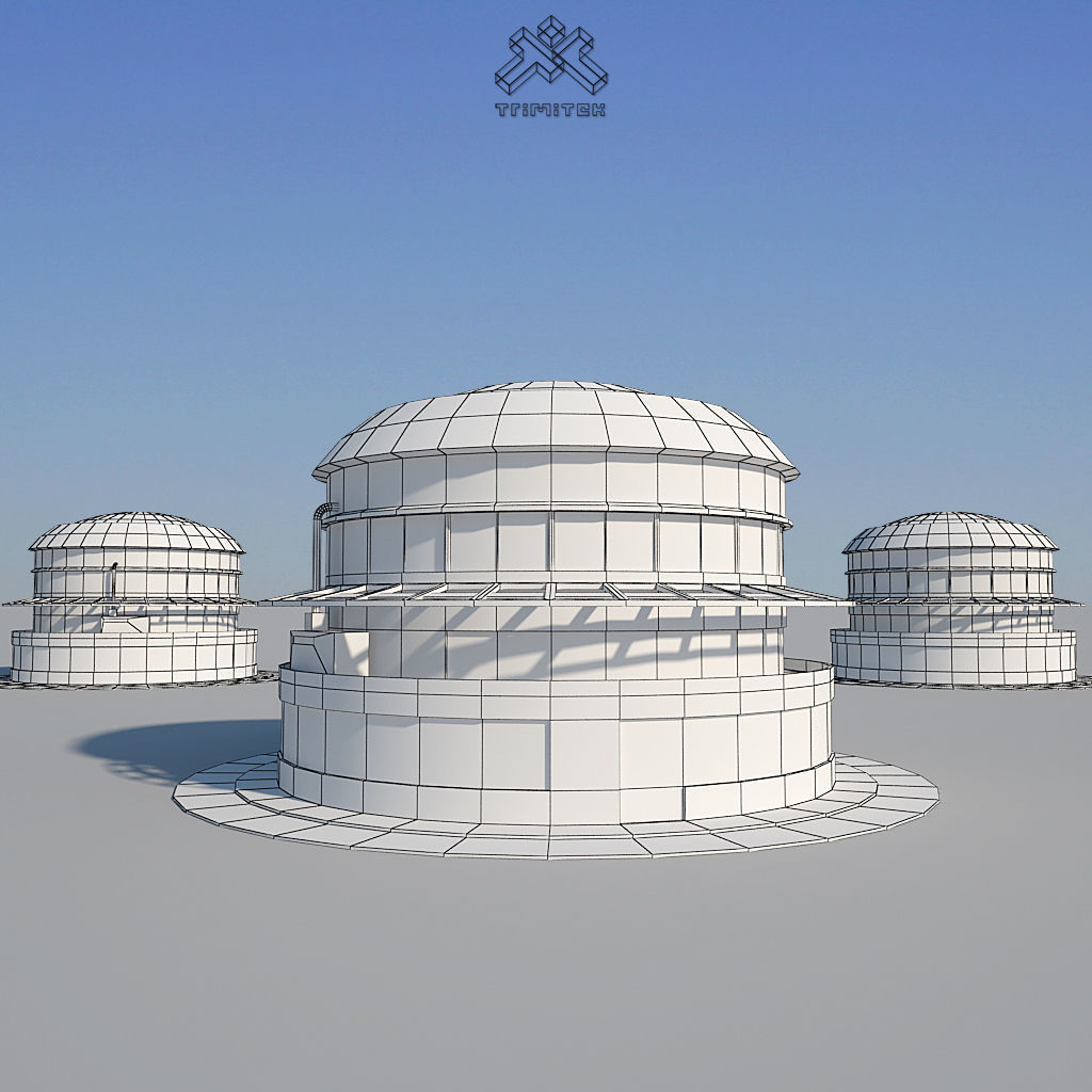 Low Poly Modern Building Set 01 3D Model Collection | CGTrader