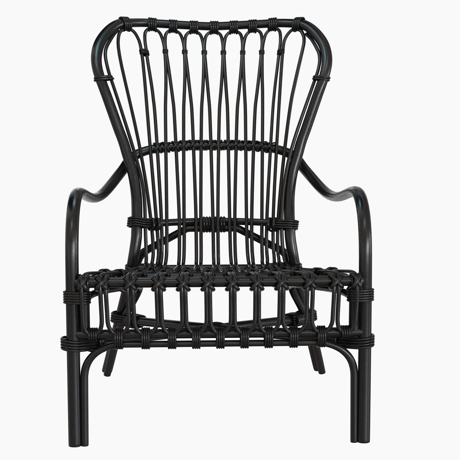 Storsele chair rattan bamboo black 3D model | CGTrader