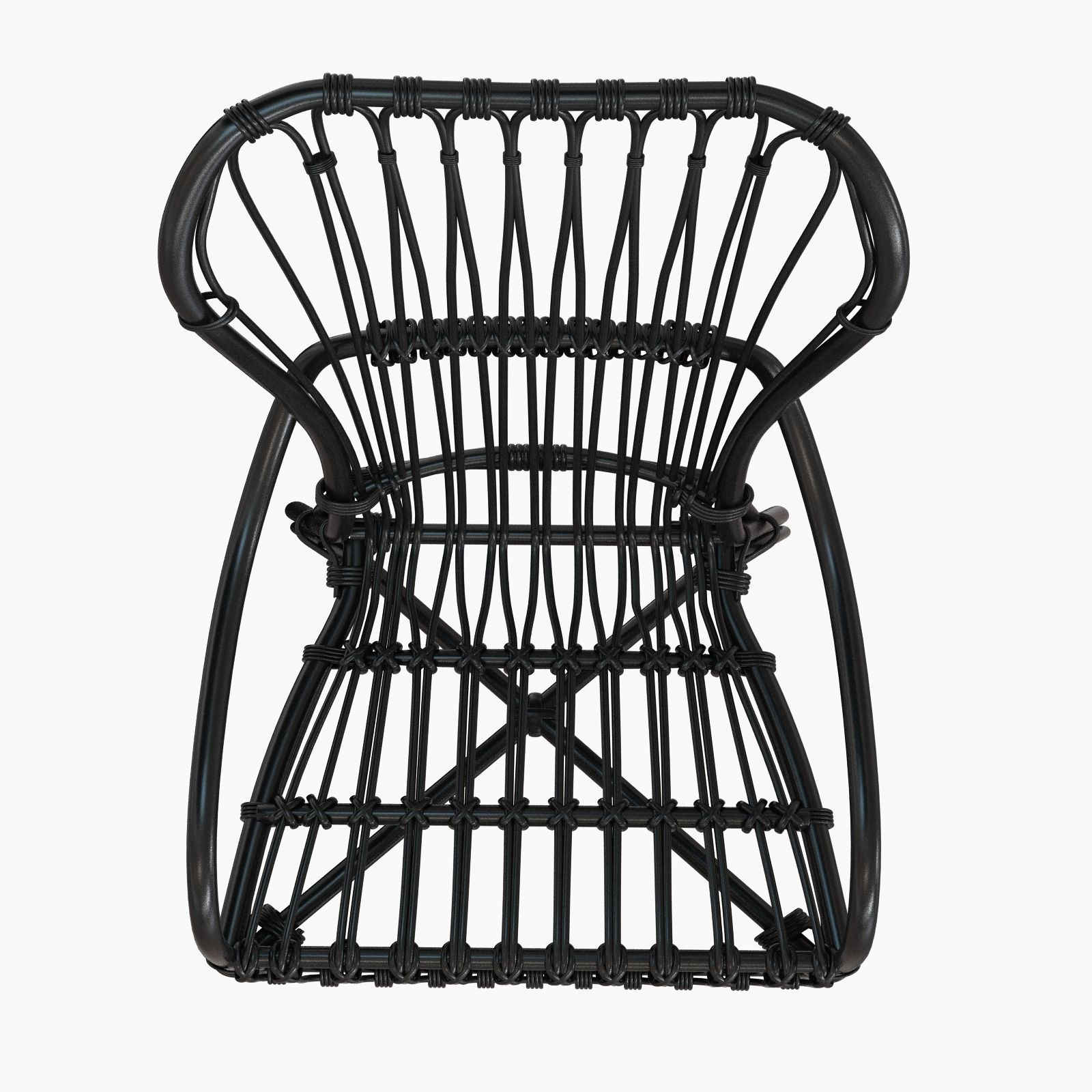 Storsele chair rattan bamboo black 3D model | CGTrader