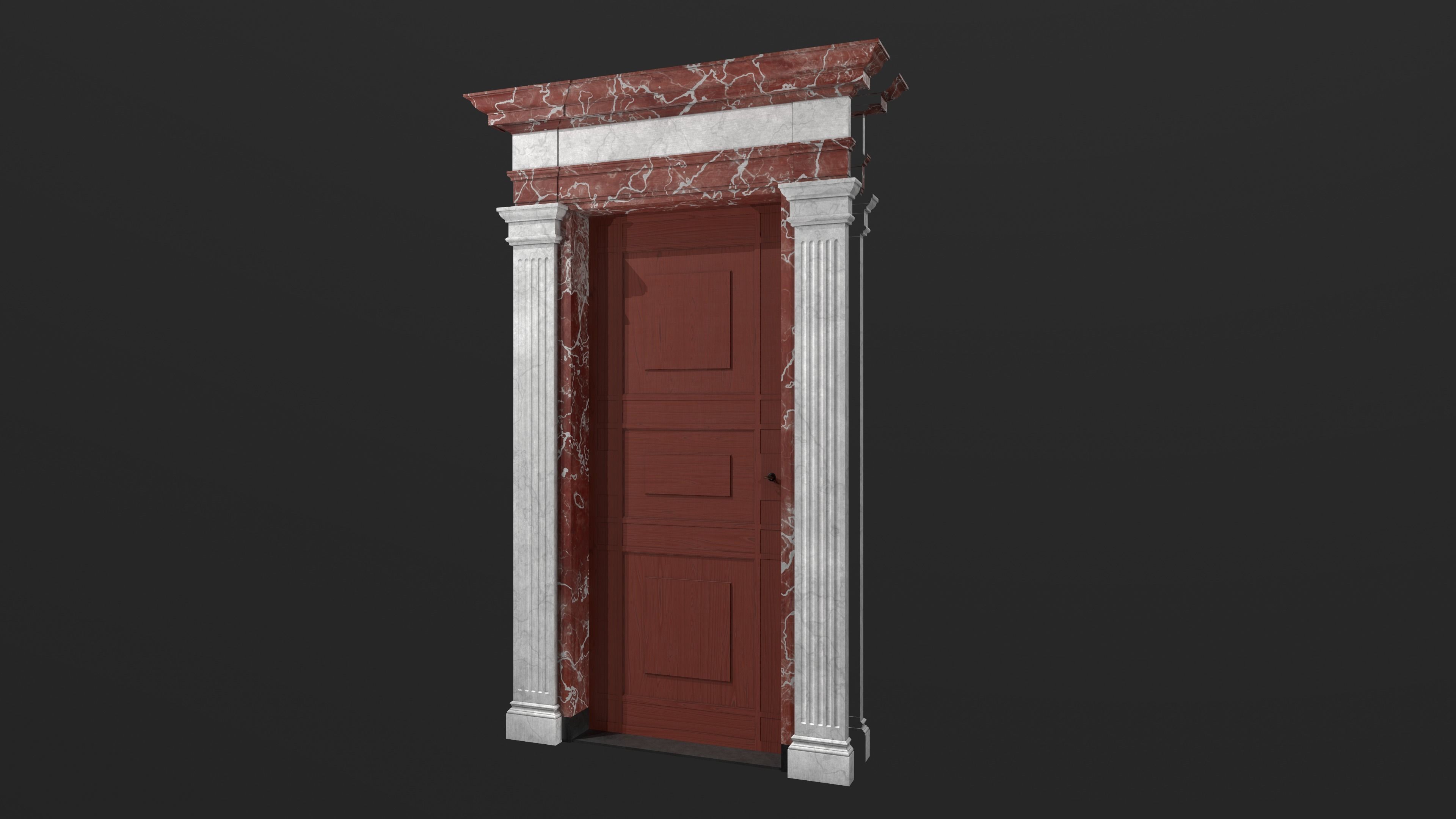 3D asset Marble doorframe with door | CGTrader