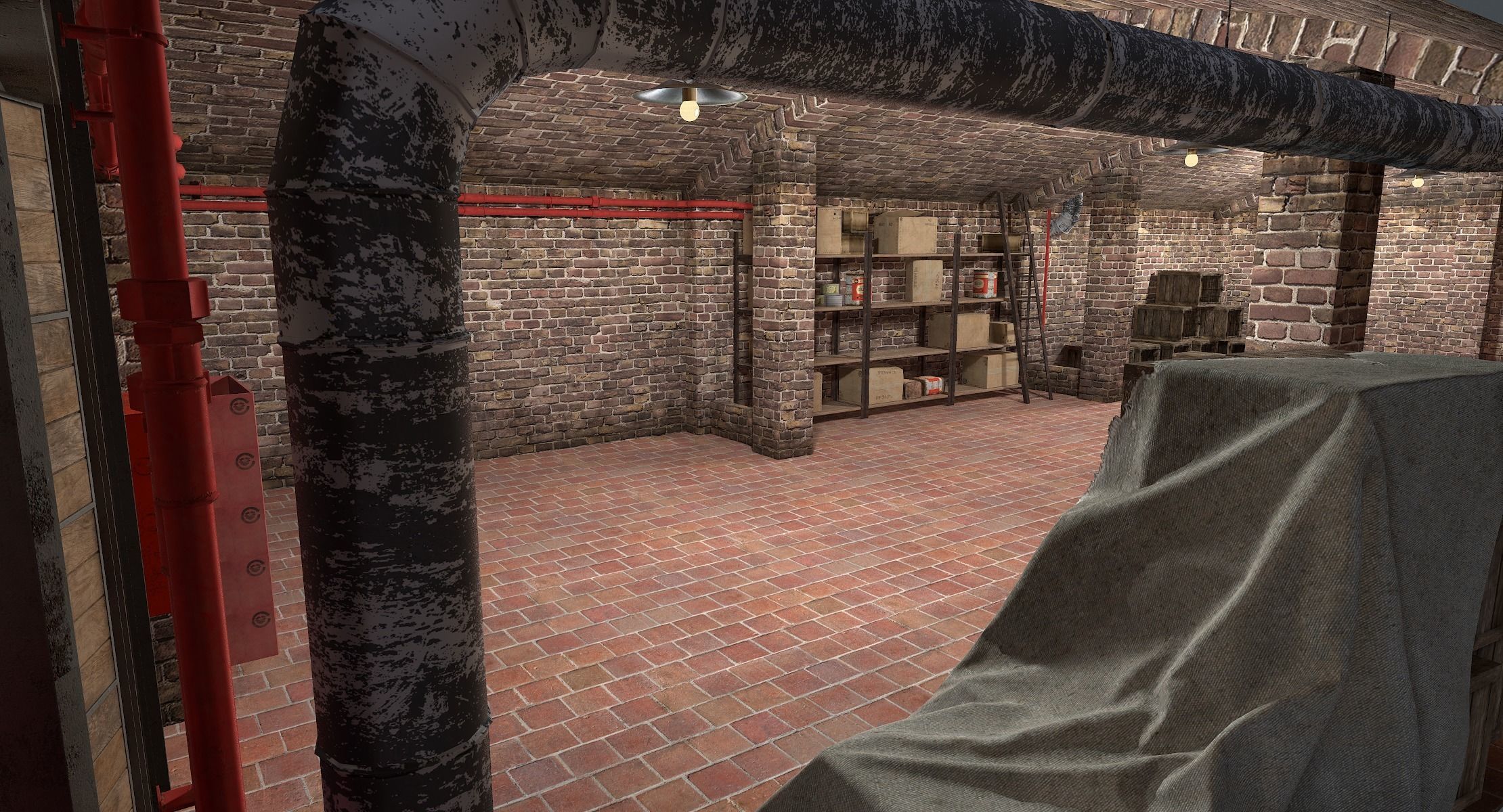 3D model Basement Interior Lowpoly VR / AR / low-poly | CGTrader