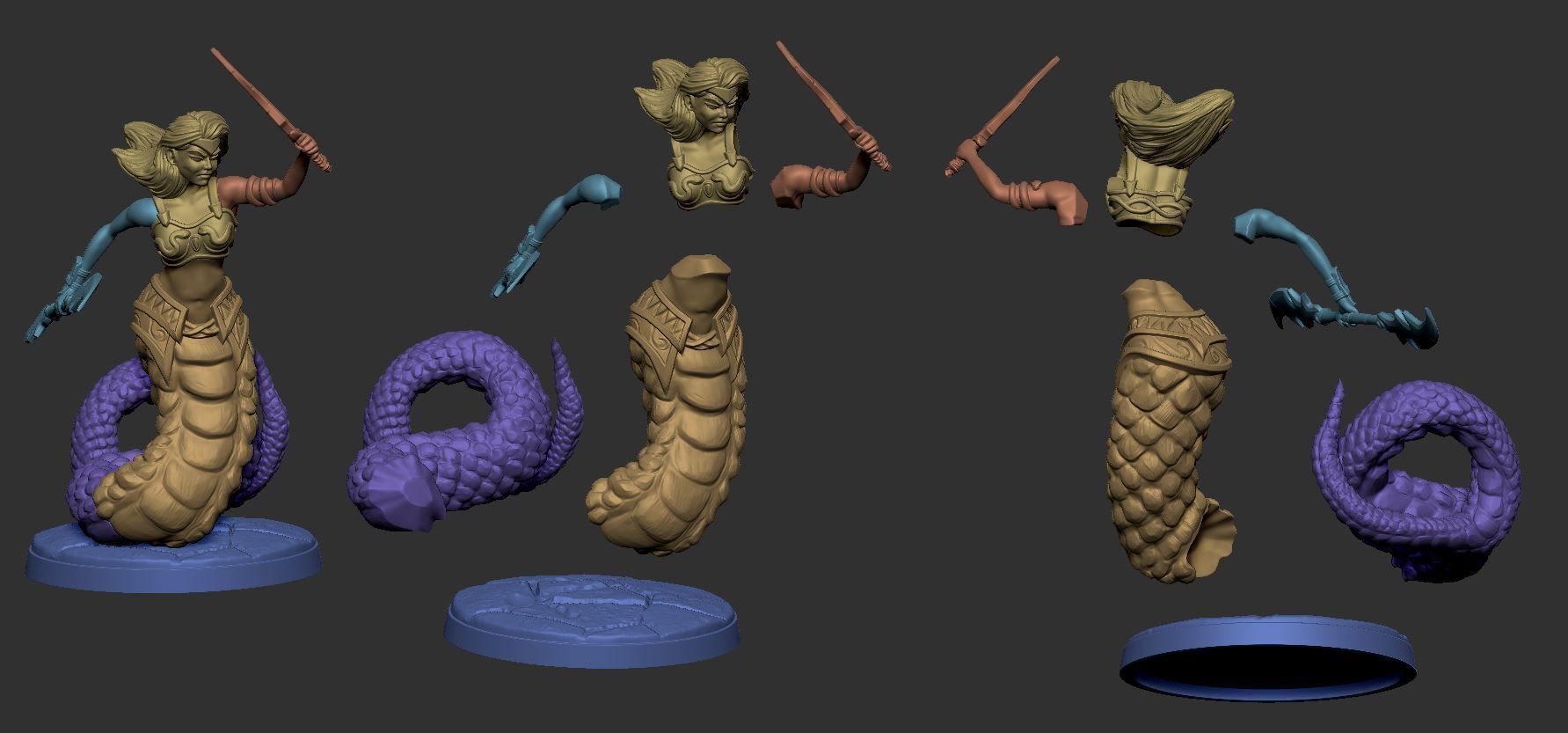 Naga Character 3D model 3D printable | CGTrader