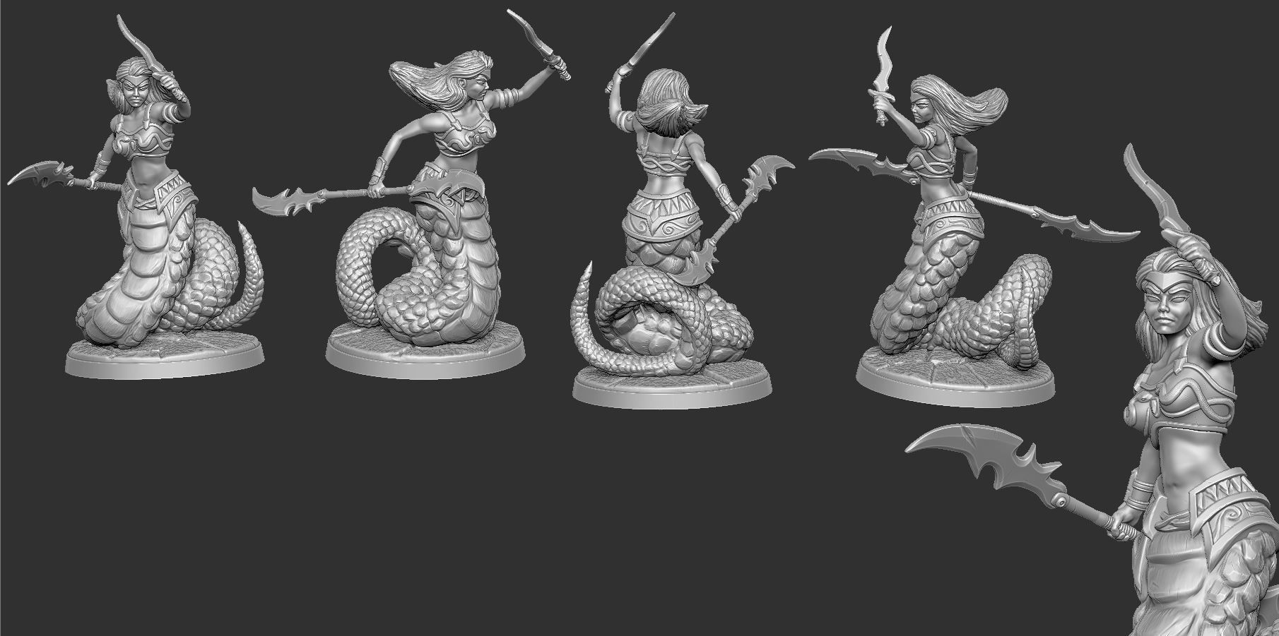 Naga Character 3D model 3D printable | CGTrader
