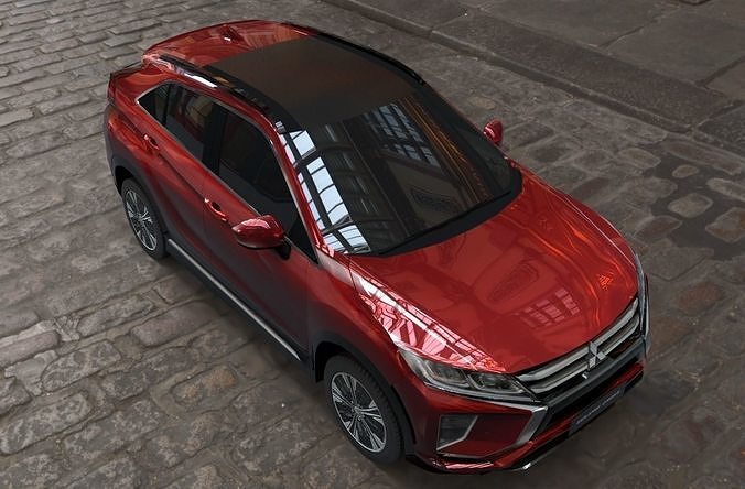 mitsubishi eclipse cross red 3D model | CGTrader