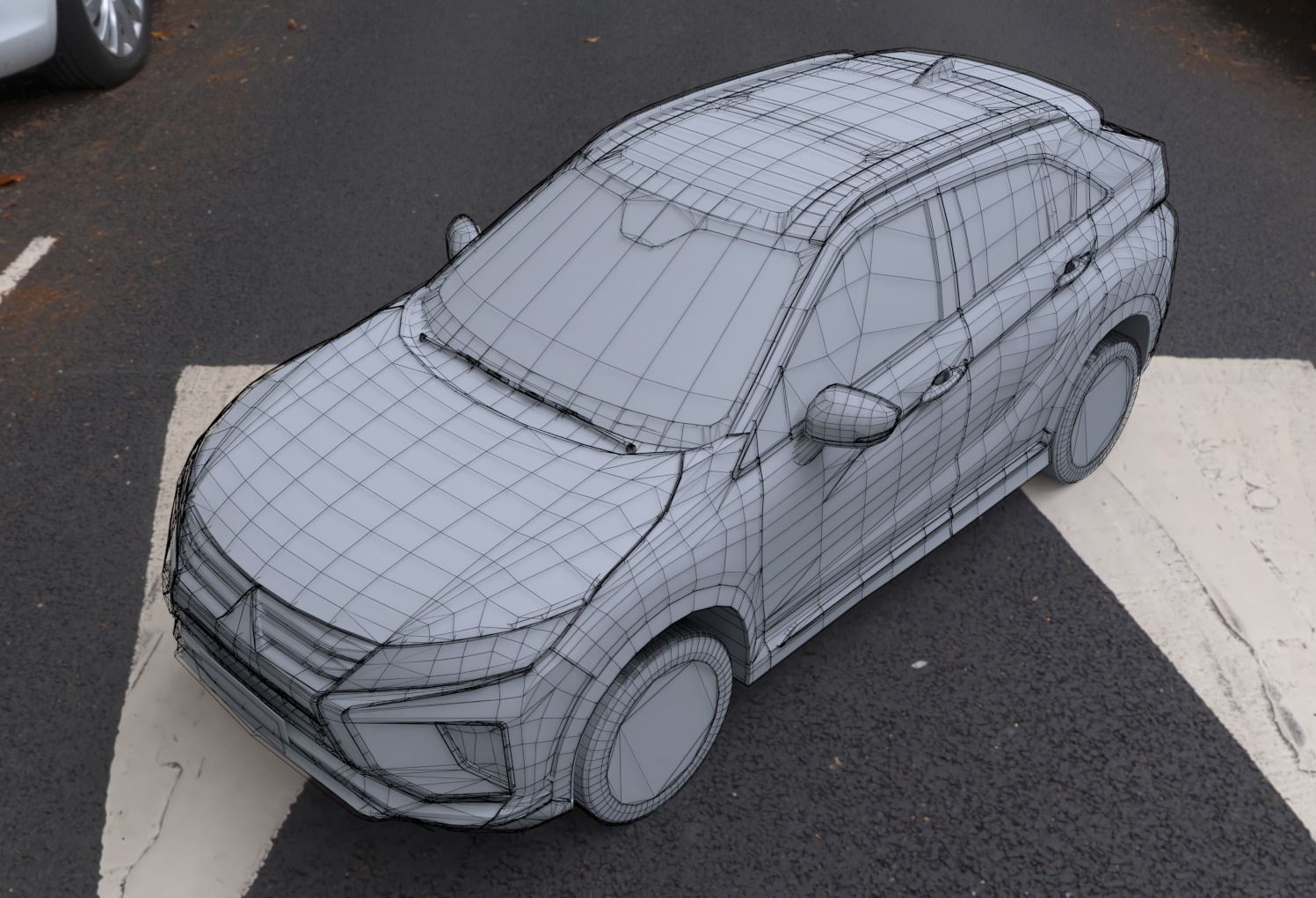 mitsubishi eclipse cross grey 3D model | CGTrader