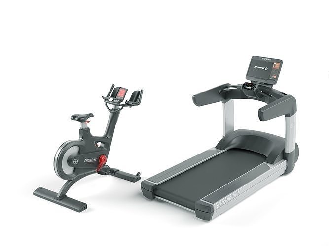 Fitness Models Bike Treadmill 3D model | CGTrader