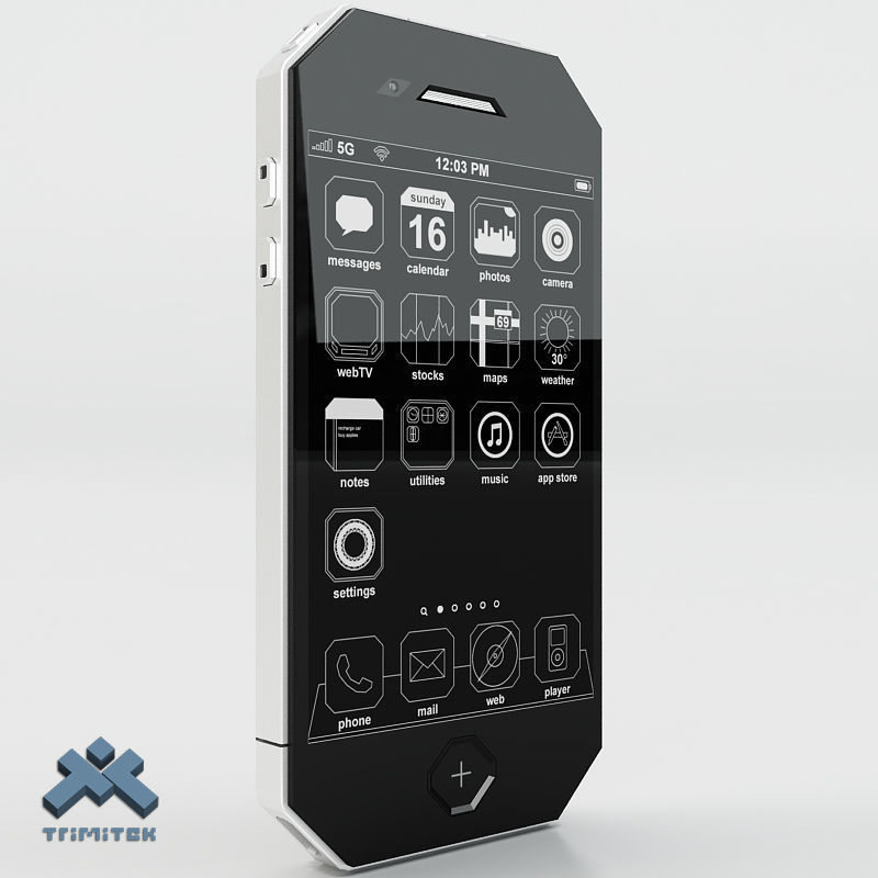 3D model Generic Phone Concept Design VR / AR / low-poly | CGTrader