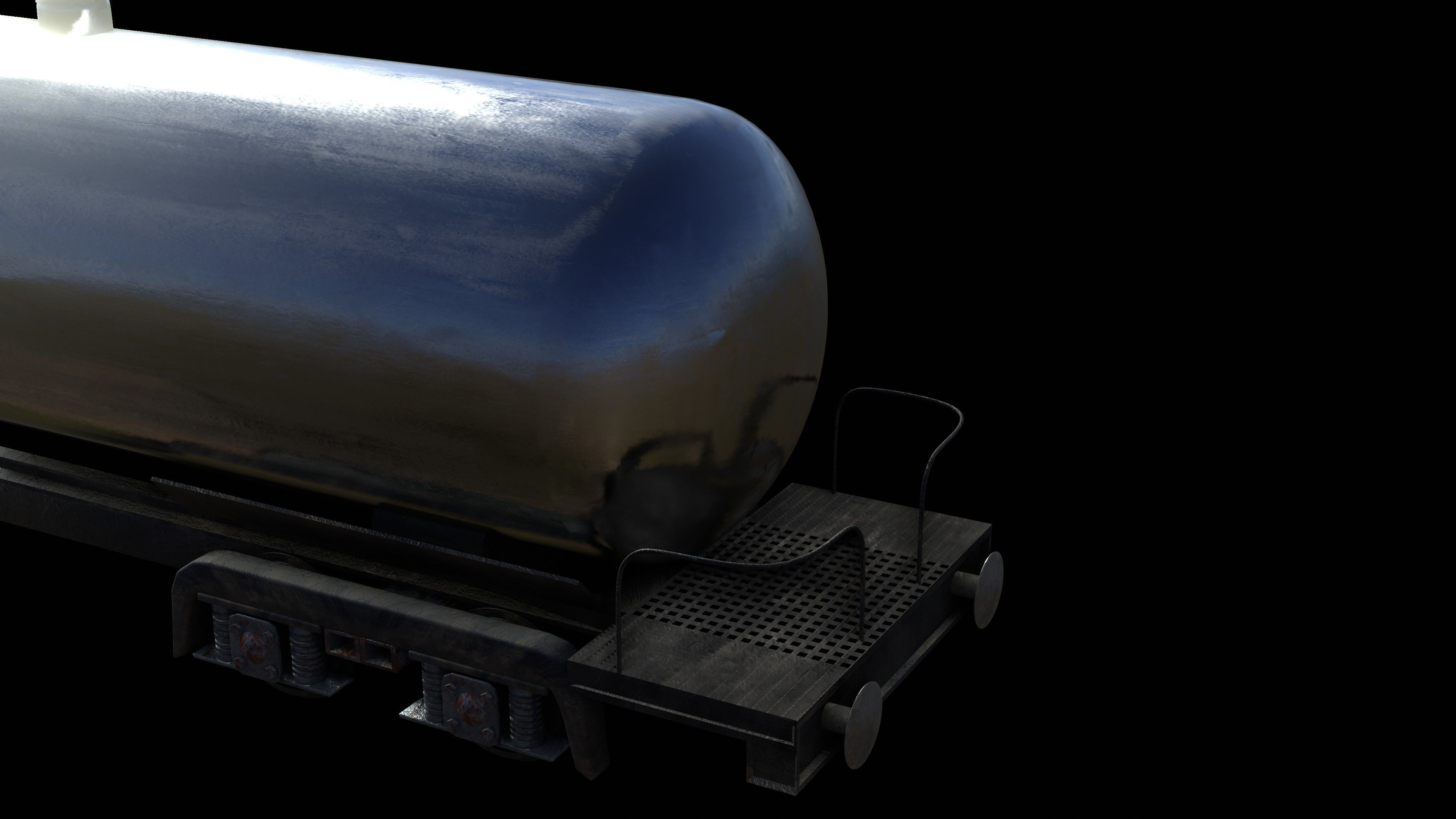 3D model Train wagon complete textures and material model VR / AR / low ...