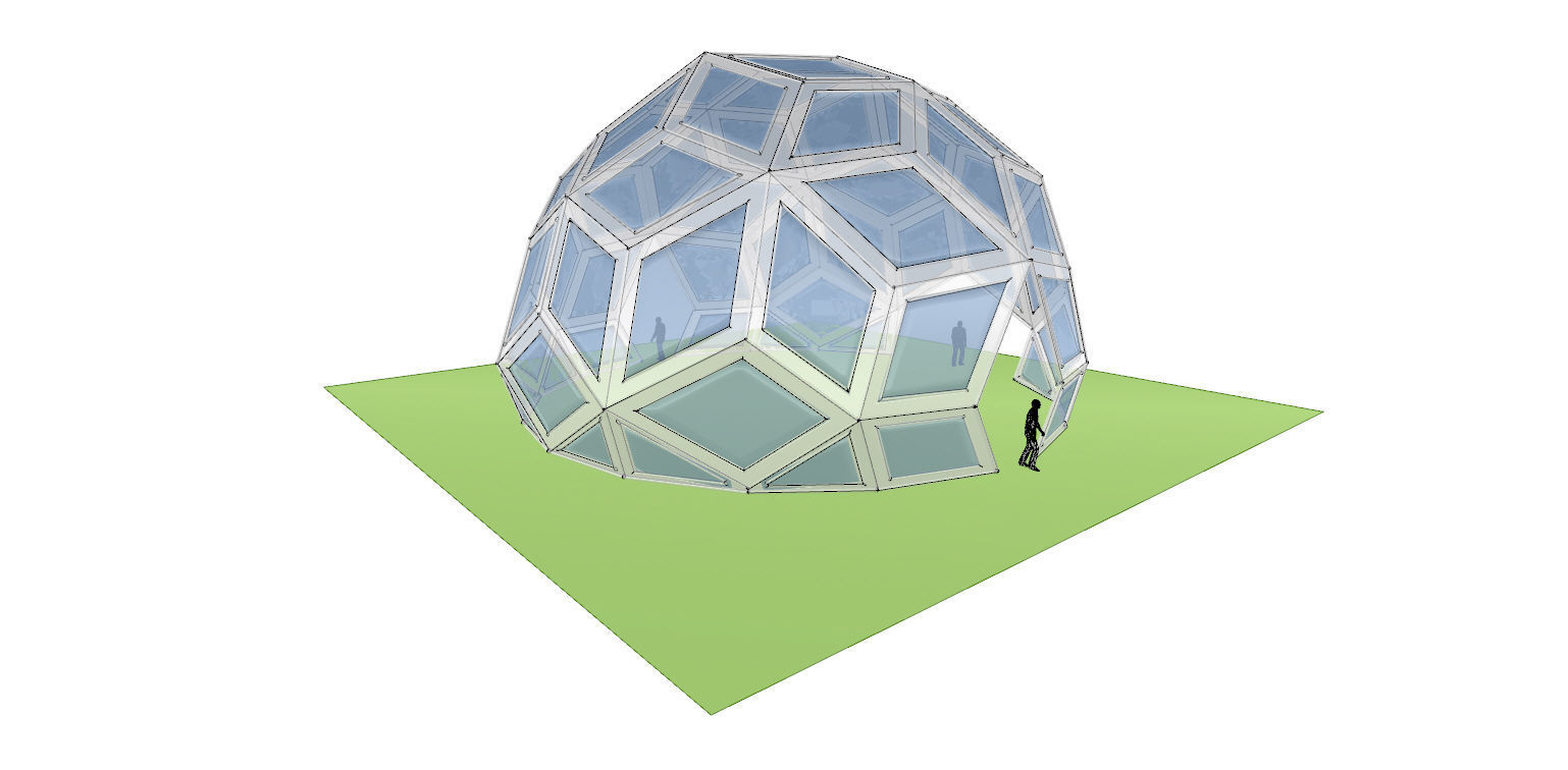 Diamond Pattern geodesic dome like structure 3D model | CGTrader