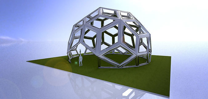 Diamond Pattern geodesic dome like structure 3D model | CGTrader